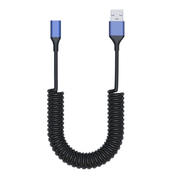 Stretchable USB 2.0 Male To USB C Female Cable Supports Fast Charging ...