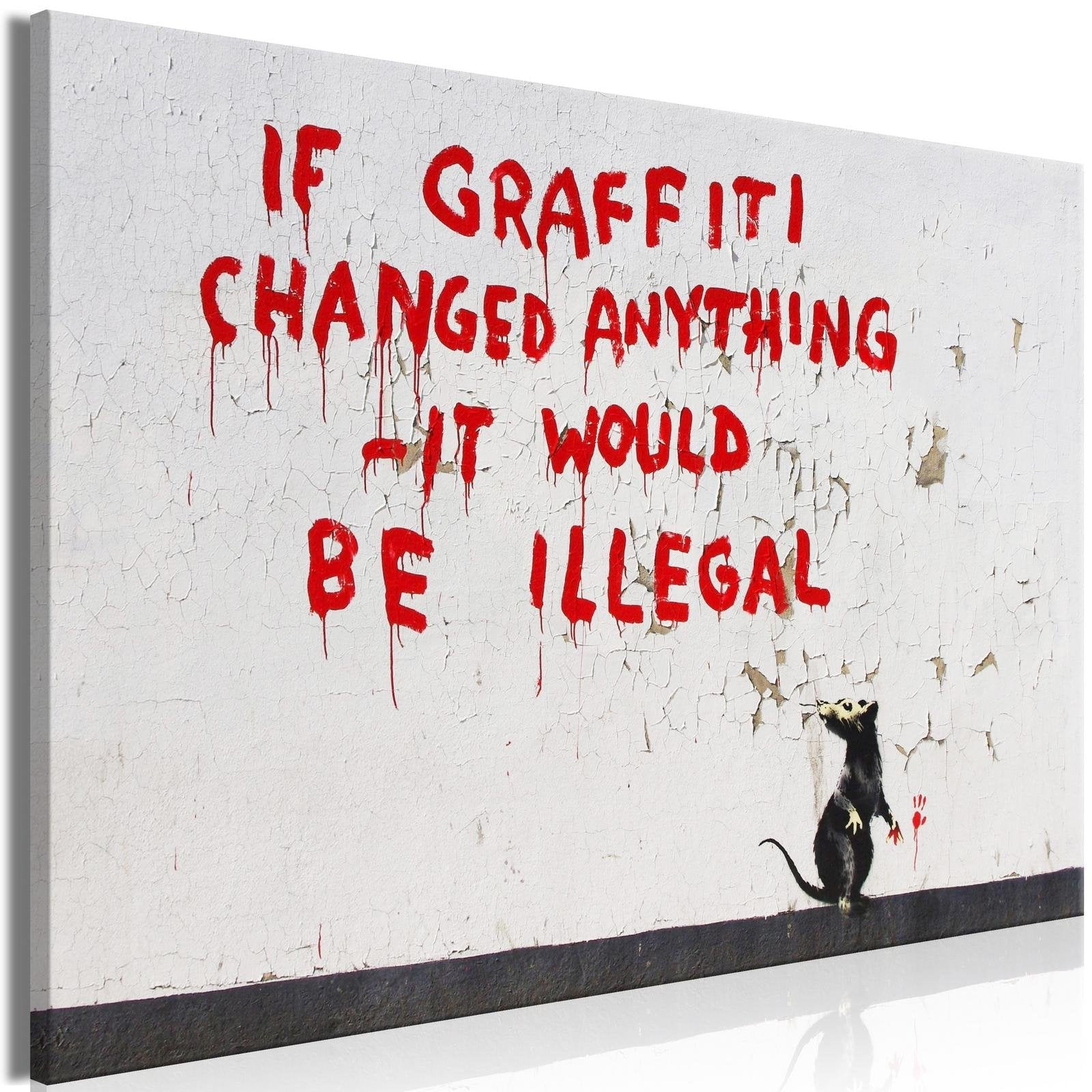 Stretched Canvas Street Art - Banksy: Illegal Graffiti - Walmart.com