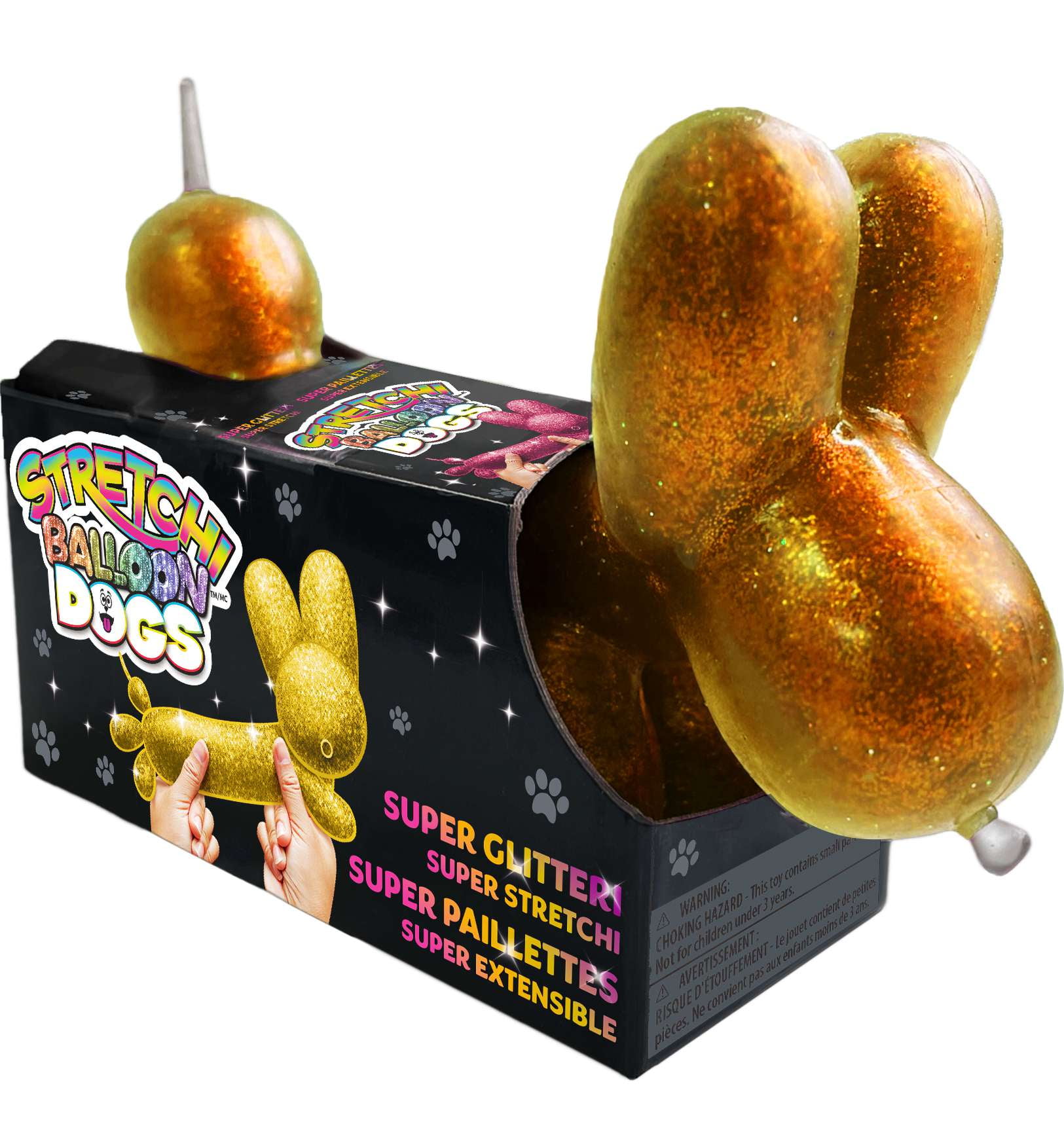 Stretchi GLITTER GOLD Fidget Toy (Super Glittery, Super Stretchy ...