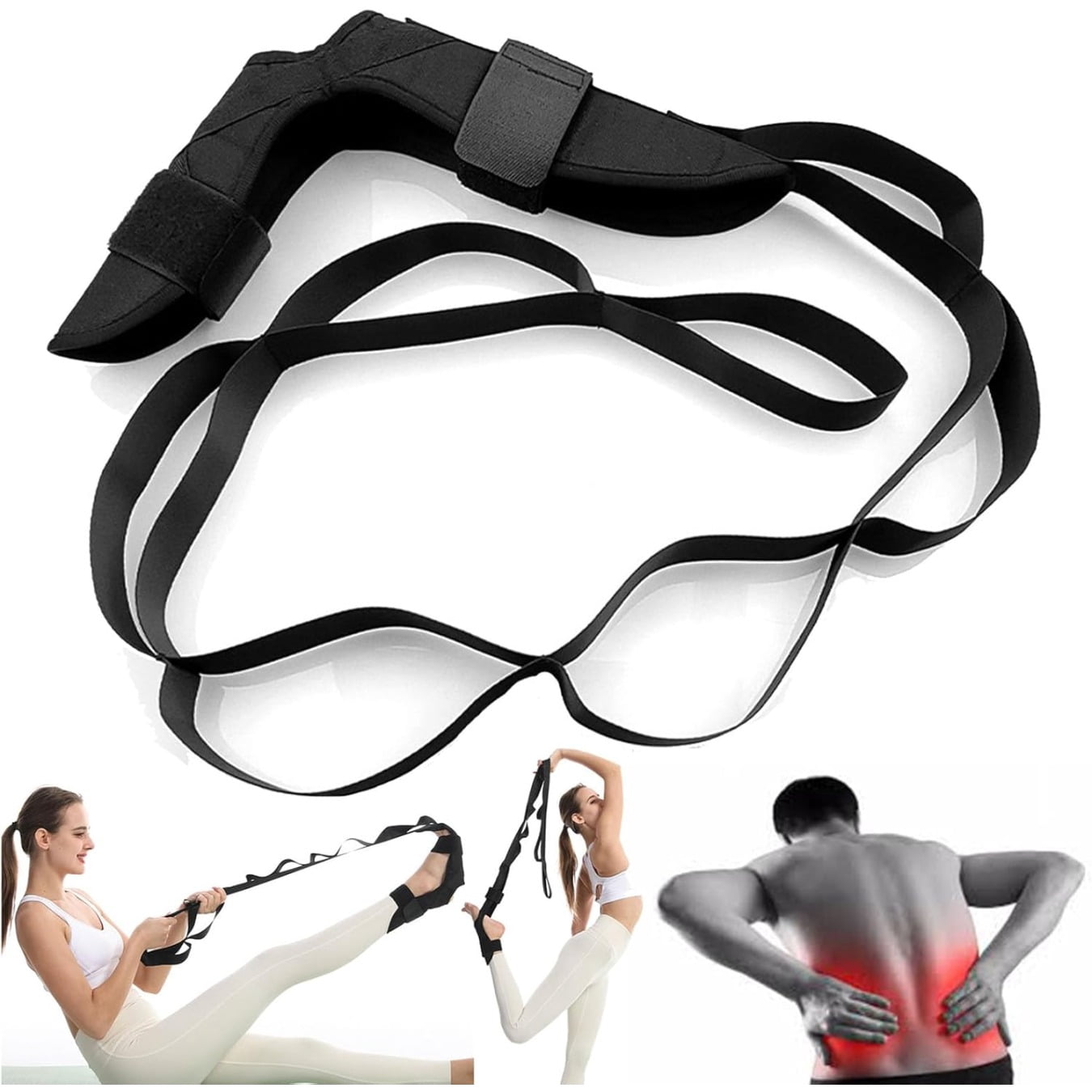 Stretching Strap, Flex Strap Stretching Strap for Lower Back Pain ...