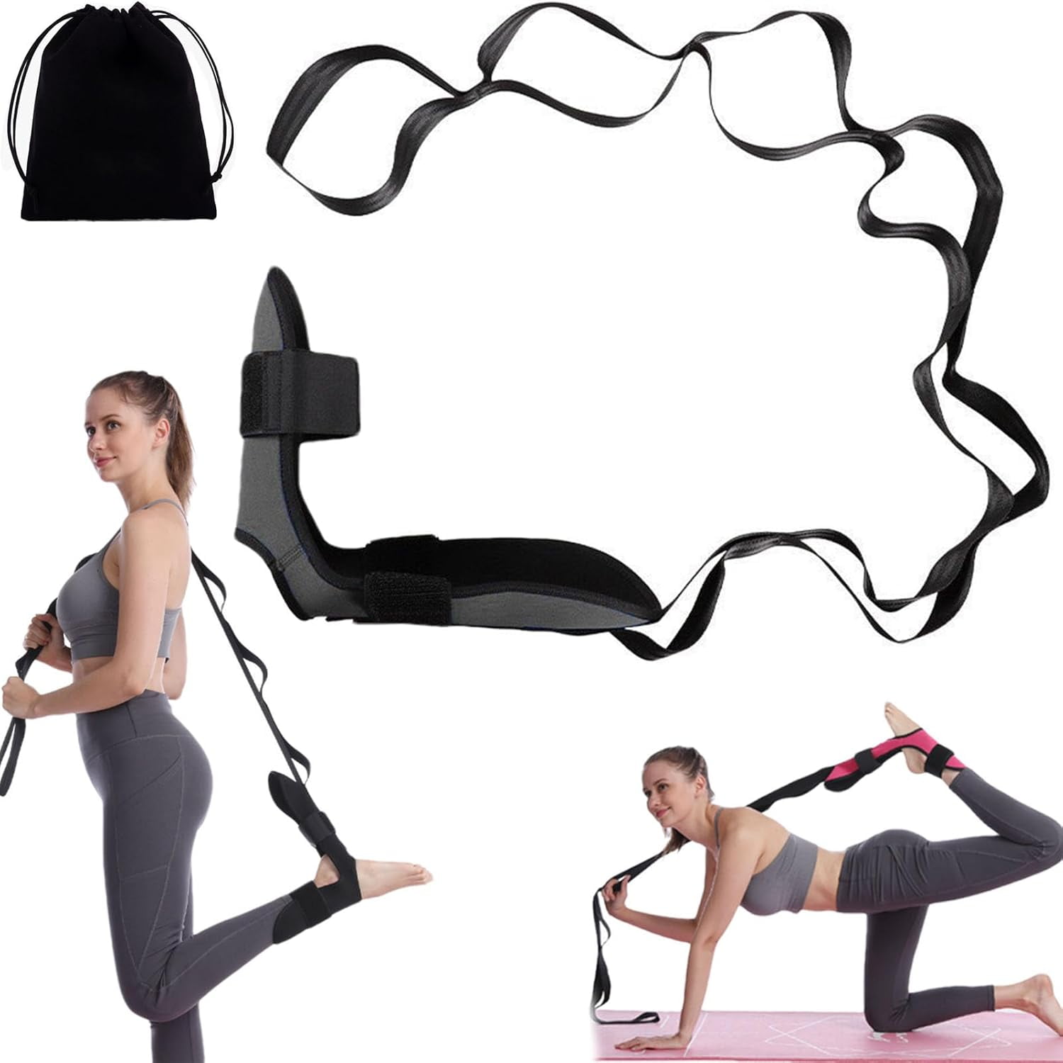 Stretching Strap With Loops And Detachable Foot, flex strap stretching ...