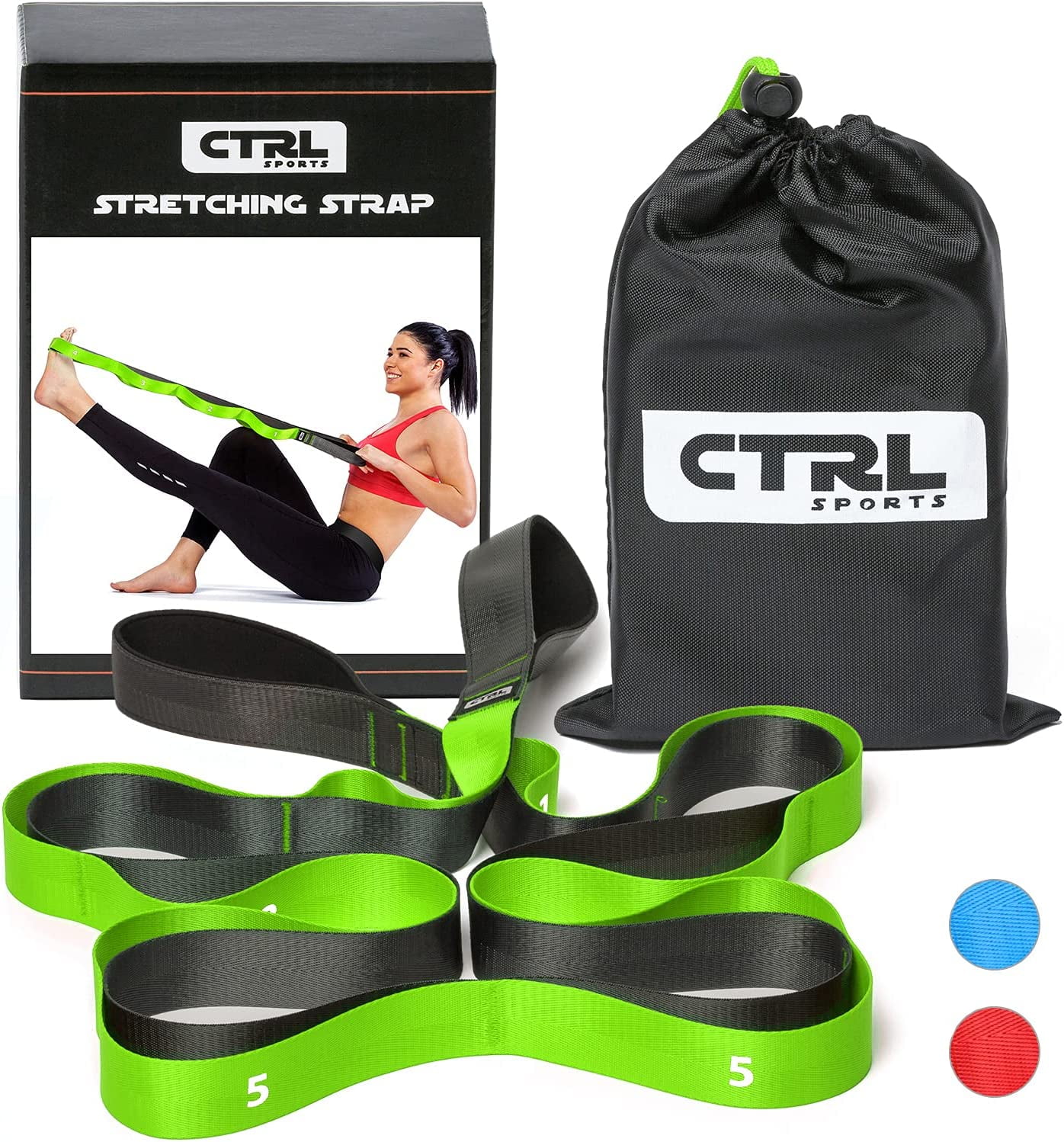 Stretching Strap with Loops - Non Elastic Stretch Band for Physical ...