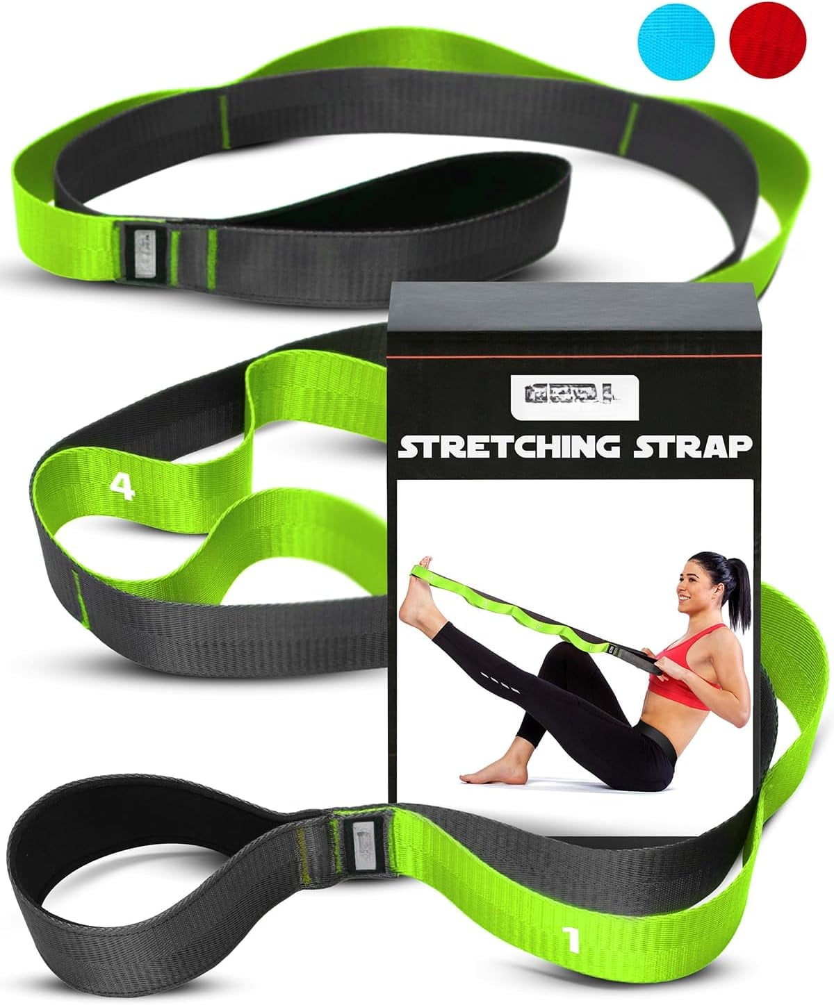 Stretching Strap with Loops - Non Elastic Stretch Band for Physical ...