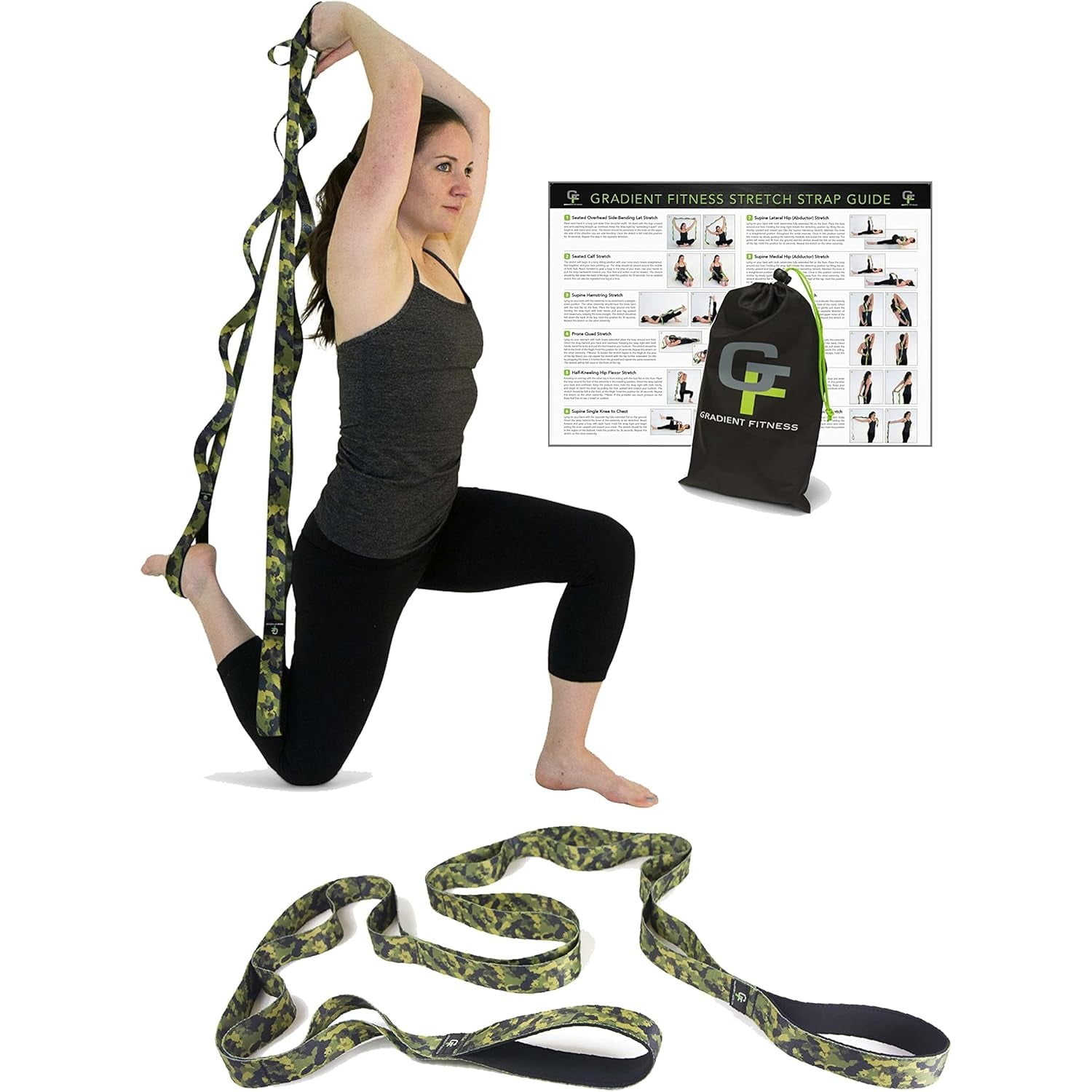 Stretching Strap for Physical Therapy, 12 Multi-Loop Stretch Strap 1.5 ...