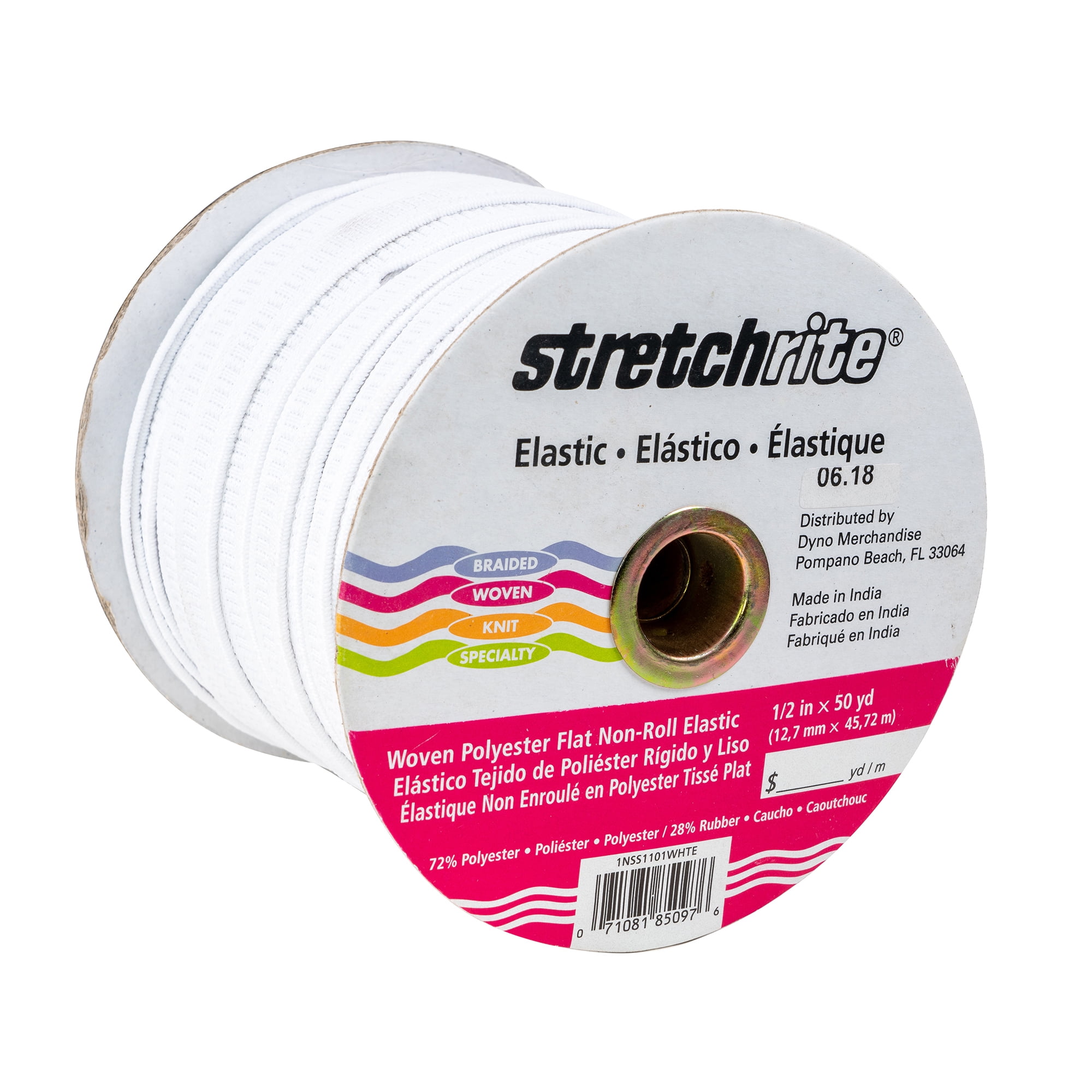 Stretchrite 0.5" White Sewing & Craft Elastic, 50 Yards - Walmart.com