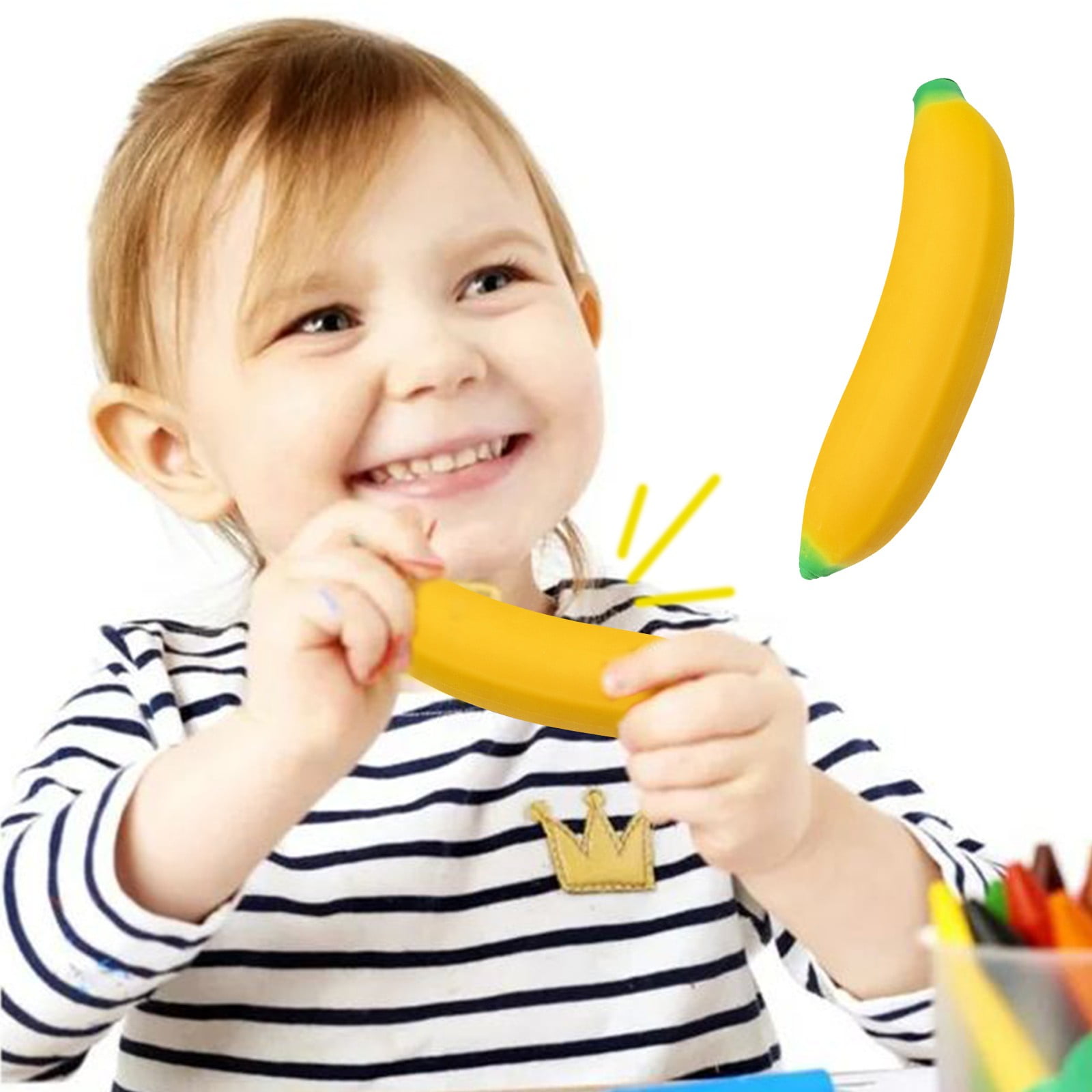 Stretchy Banana TPR Toys Banana Stress Toy Sand Toys Pinch Deformed ...