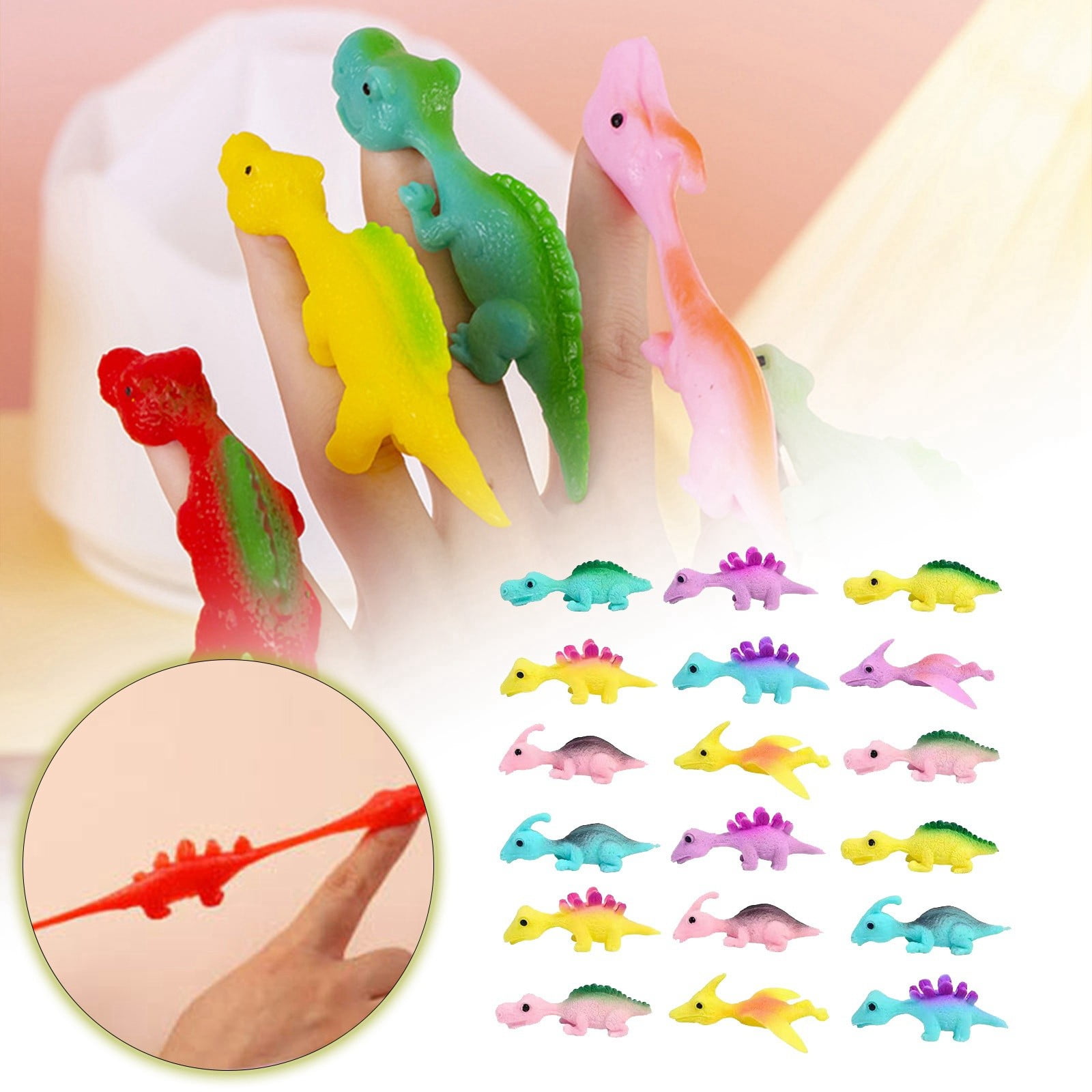 Stretchy Dinosaur Finger Slingshot Toys – Launchable Party Fun for Kids & Adults - Walmart.com