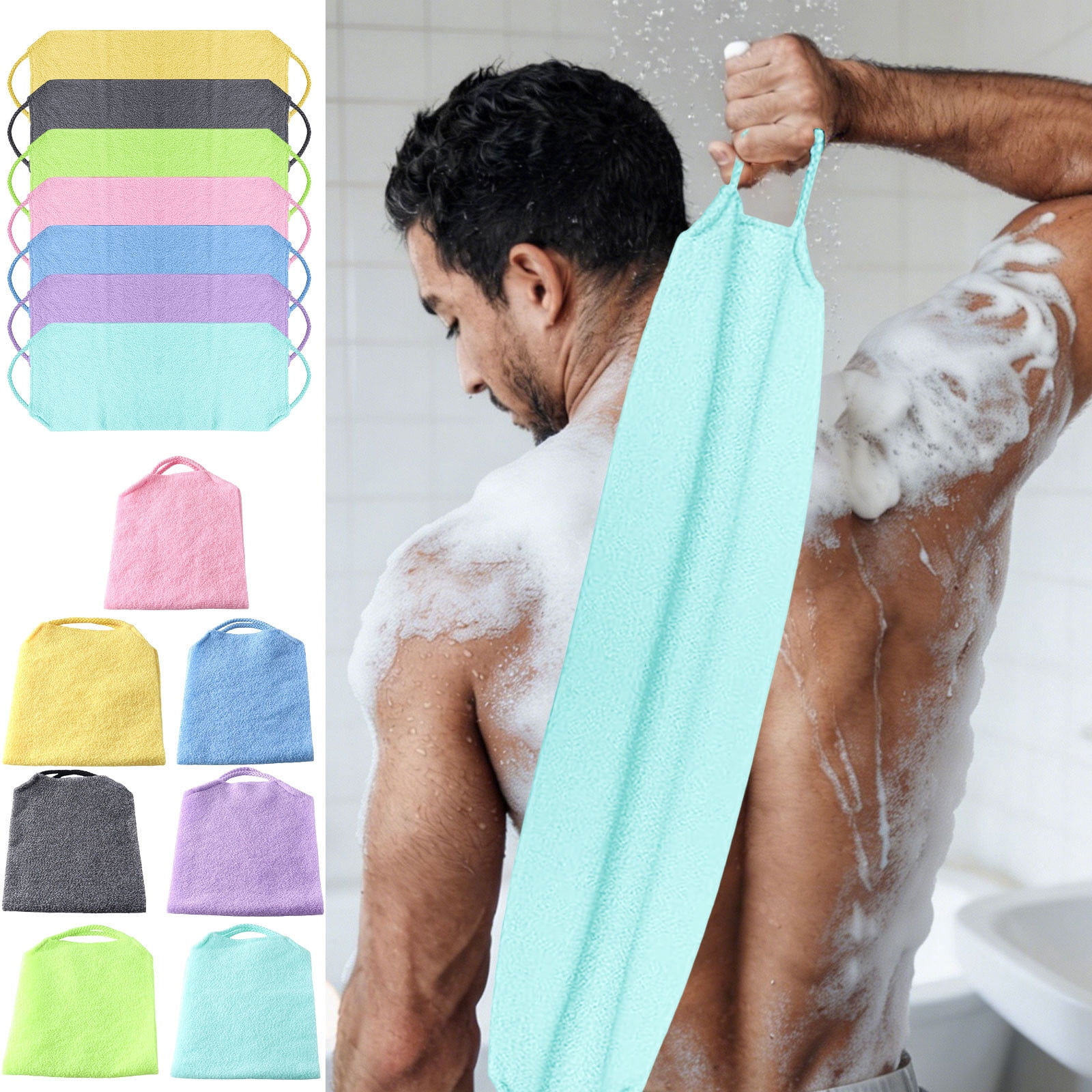 Stretchy Frosted Nylon Back Exfoliating Bath Towel, Household Body ...