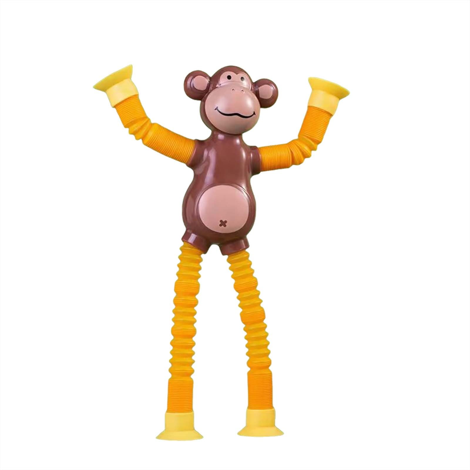 Stretchy Suction Cup Monkey Toy Versatile Shape Shifting Tube Glow In ...