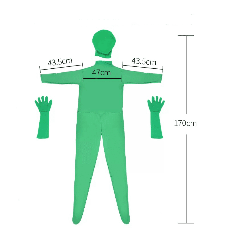 Stretchy Tight Chroma Key Bodysuit for Green Screen Cosplay and TikTok ...