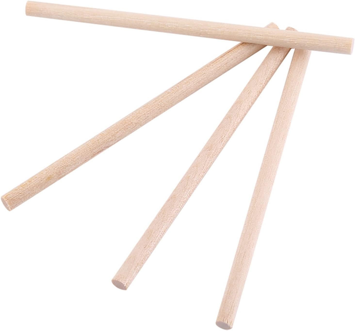 Strg 80100pcs 80Mm Round Wooden Sticks for DIY Wood Crafts Home Garden ...