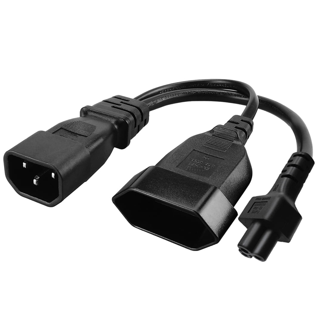Strhowill 0.32M/1FT C14 TO C5+EU4.0MM Y Splitter Power Plug Cord ...