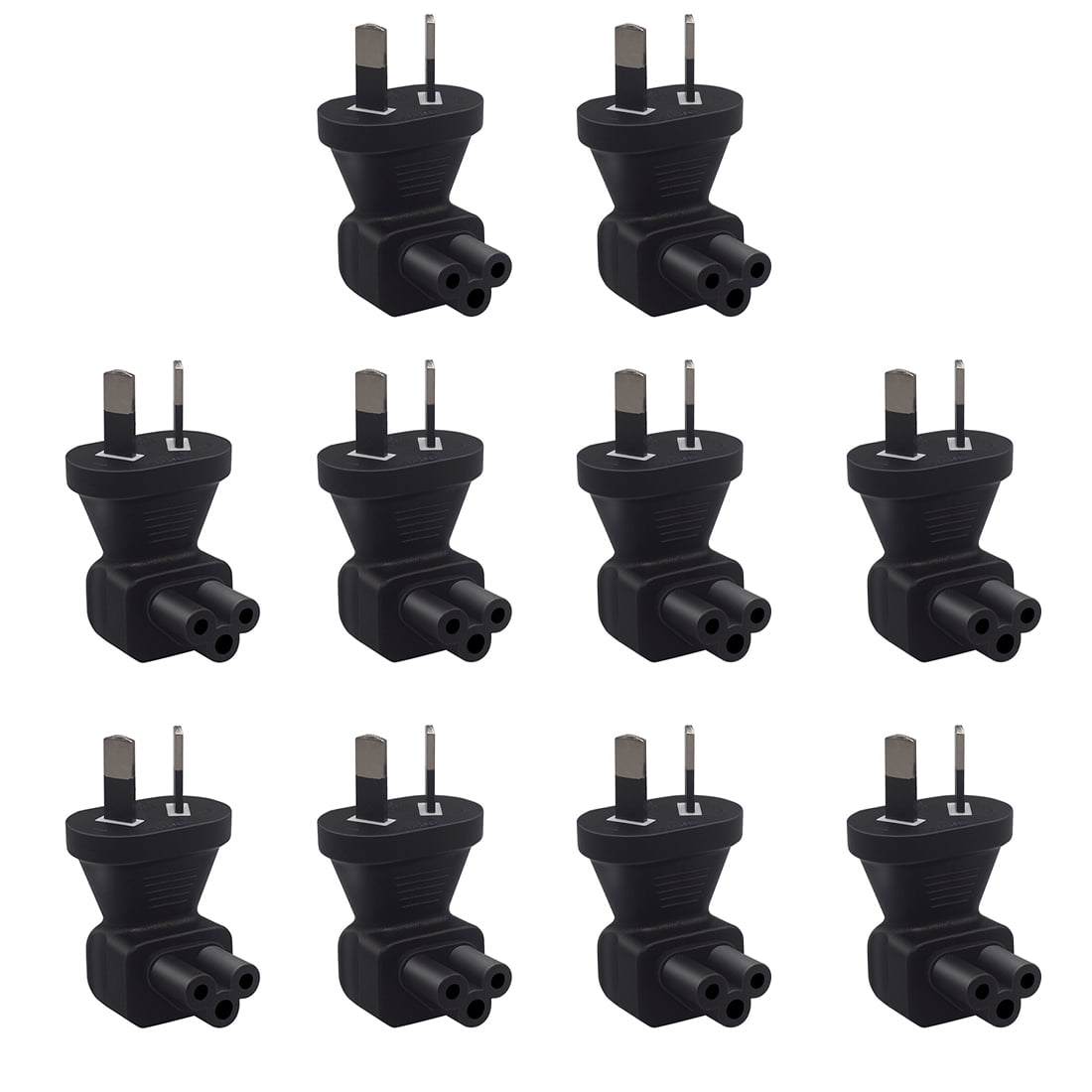 Strhowill 10 PCS Australian 2-Pin to C5 Cloverleaf Right Angle Adapter ...