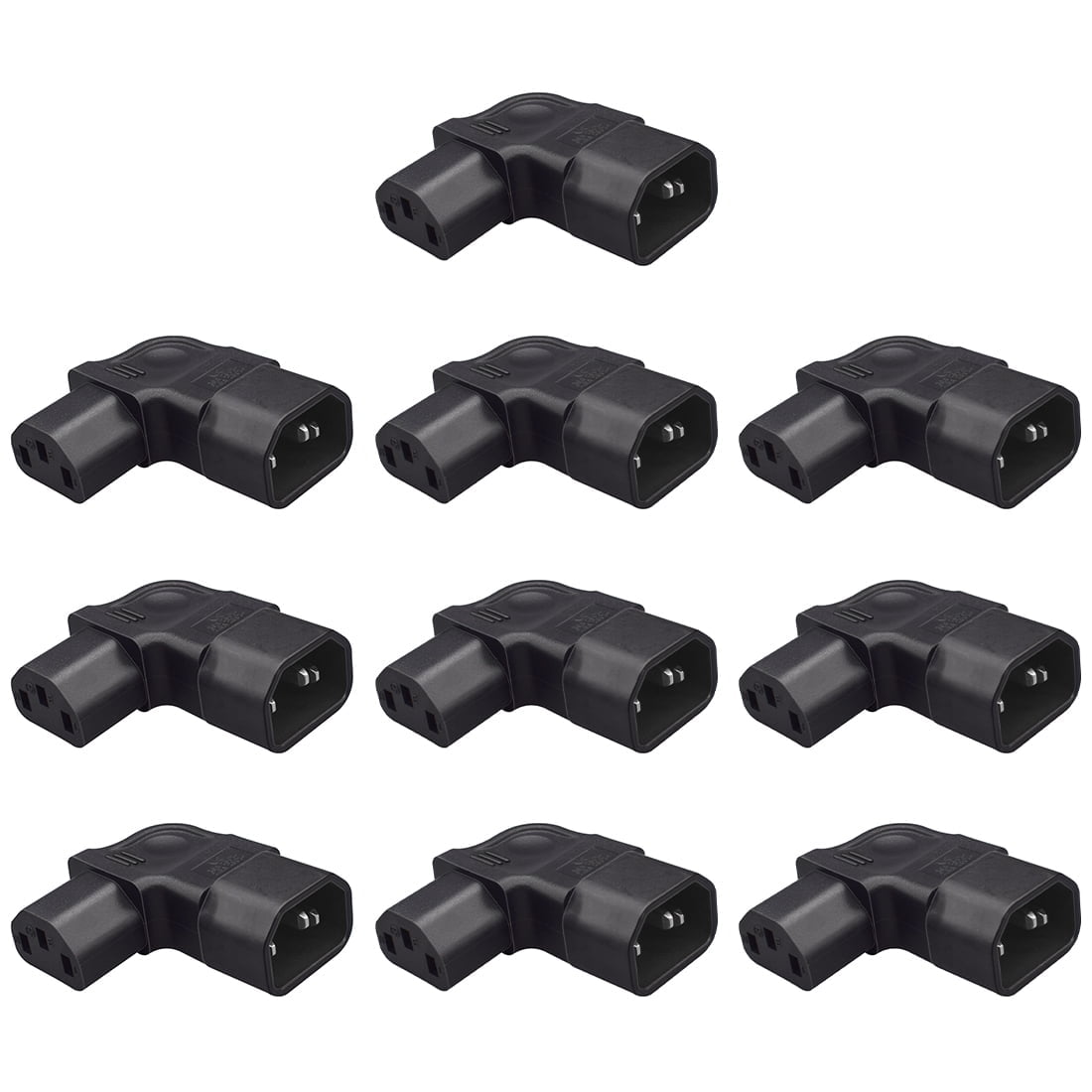 Strhowill 10 PCS C14 to C13 Left Angle Power Adapter, 90-Degree Low ...