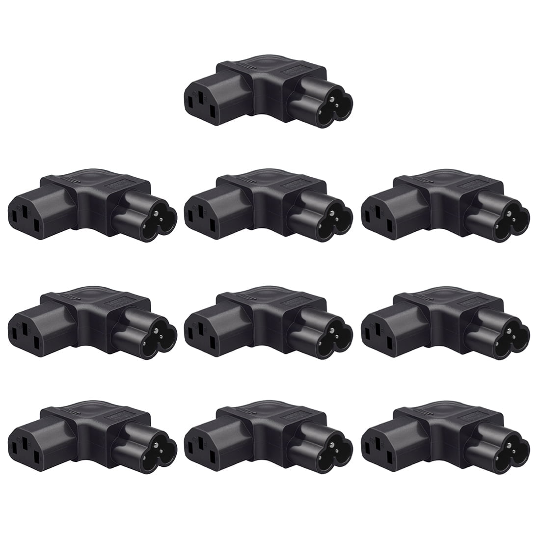 Strhowill 10 PCS C6 to C13 90 Degree Left Angle Power Adapter Plug ...