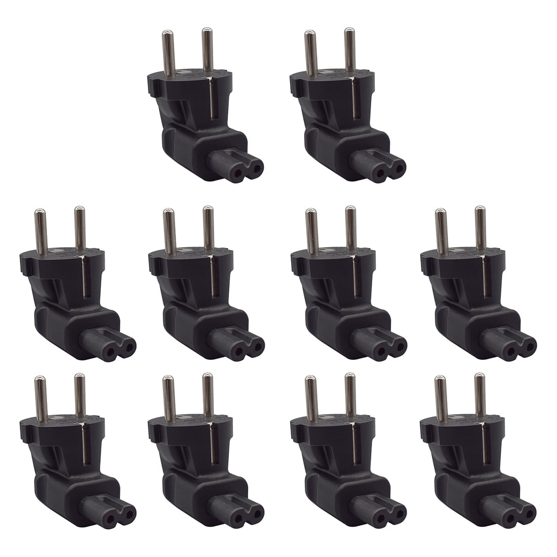 Strhowill 10 PCS EU Schuko to C7 Figure-8 Right Angle Adapter, for Neat ...
