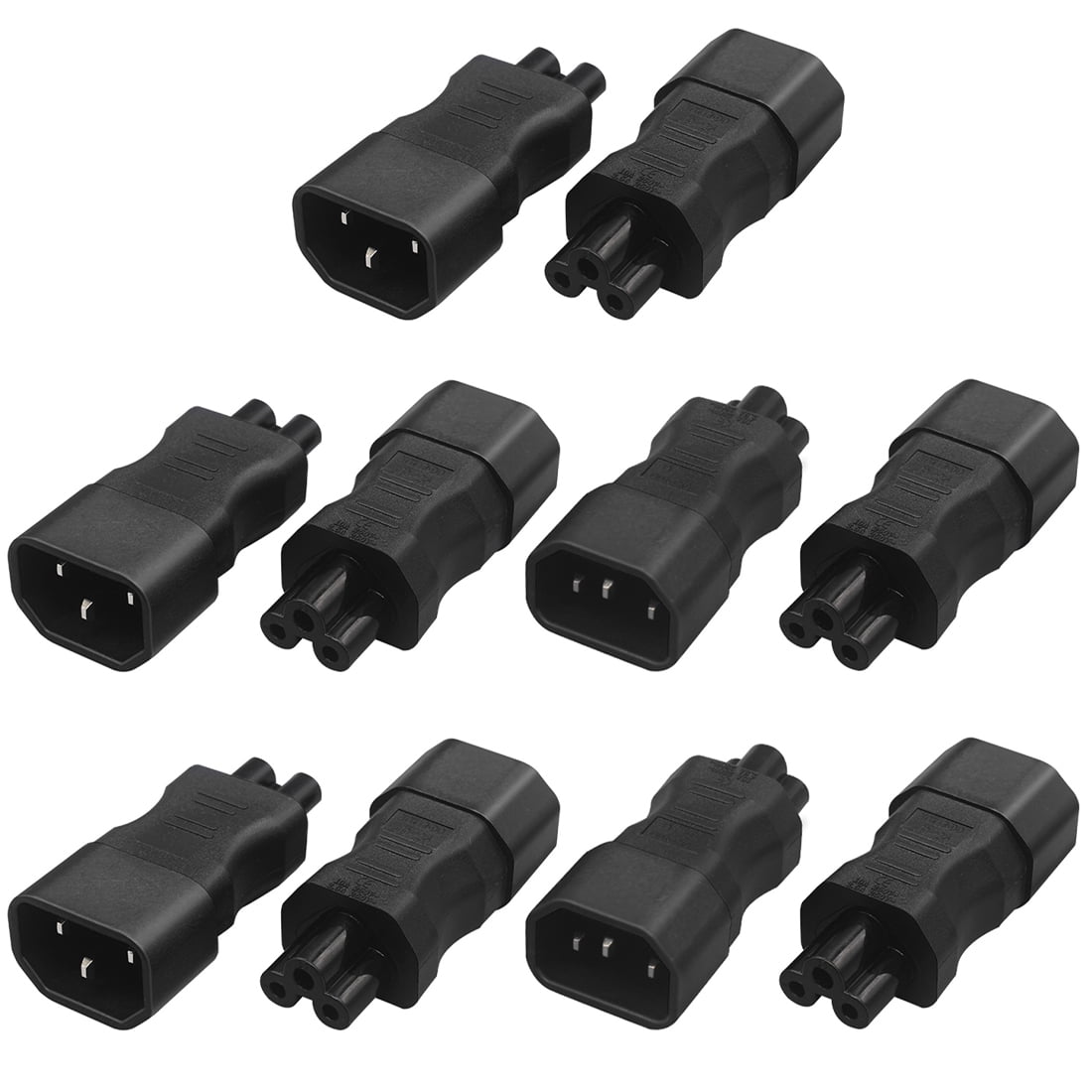 Strhowill 10 PCS IEC C14 to C5 Cloverleaf Power Adapter, Extend Power ...