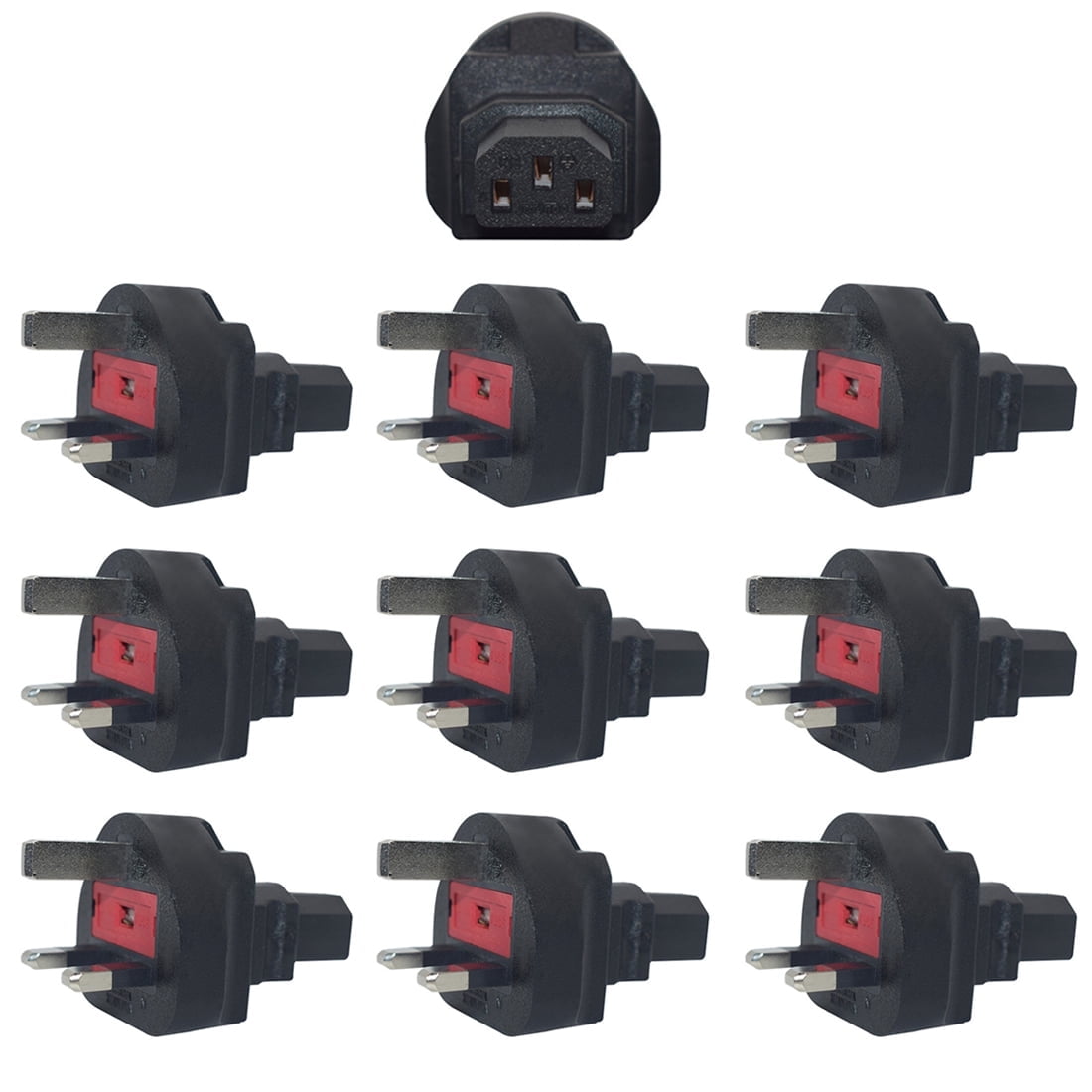 Strhowill 10 PCS UK to IEC C13 Power Adapter | British 3-Pin to C13 ...