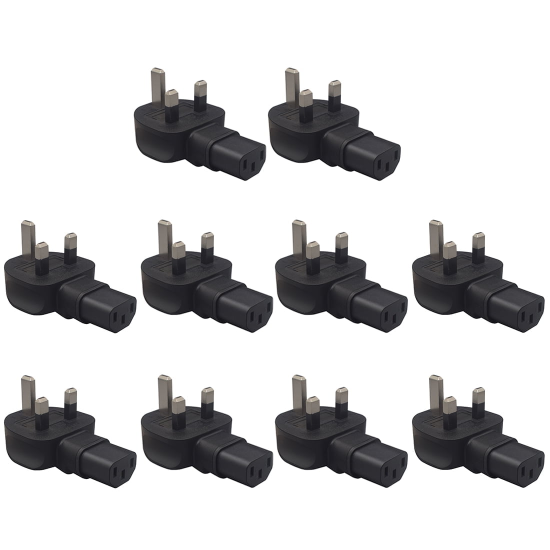 Strhowill 10 PCS UK to IEC C13 Right Angle Adapter,for Neat Cable ...