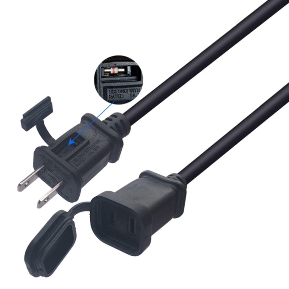 Strhowill 2M/6.56FT Nema 1-15p tp 1-15r Power Extension Cable,With ...