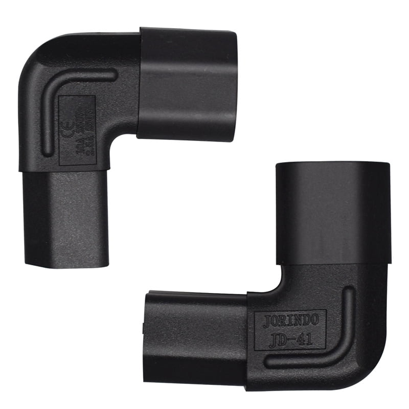 Strhowill (2Packs) C14 to C13 Power Adapter IEC 320 Male C14 to C13 Down Direction Right Angled ...