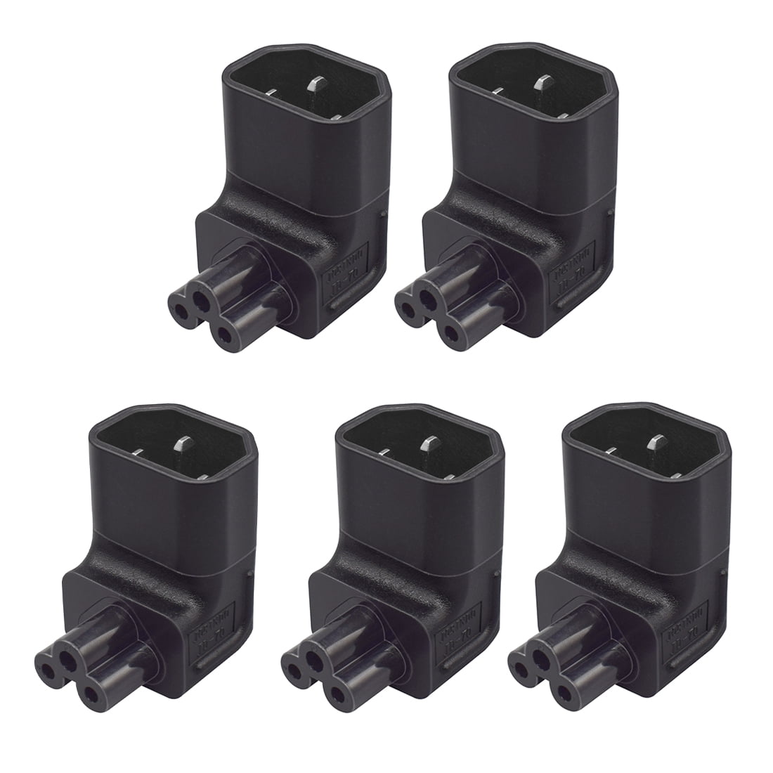 Strhowill 5 PCS C14 to C5 Upward Angle Power Adapter, Converts IEC C14 ...