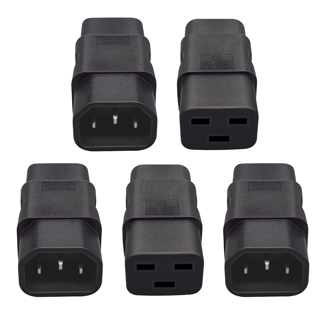 Strhowill 5 PCS C14 to C19 Power Adapter, 10A to 16A Connector ...