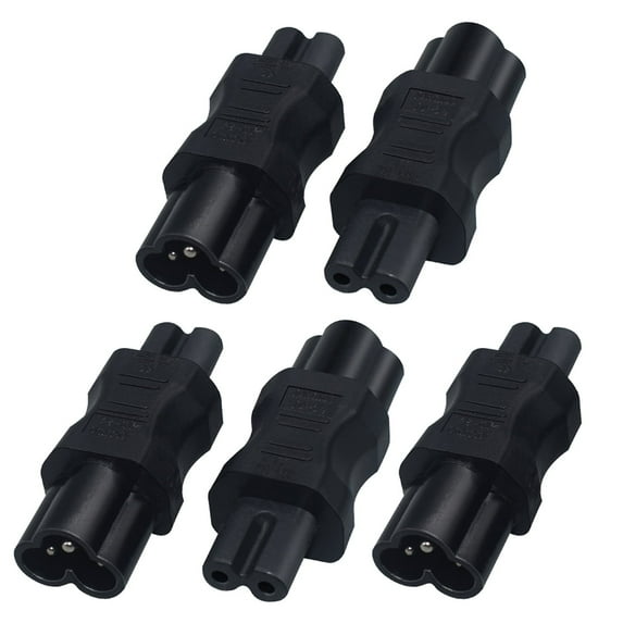 Strhowill 5 PCS C6 to C7 Cloverleaf/Figure-8 Power Adapter, Compact ...