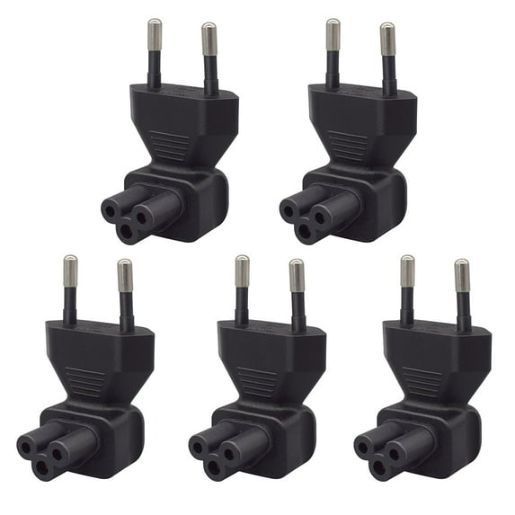 Strhowill 5 PCS EU to C5 Cloverleaf Right Angle Adapter, for Compact ...