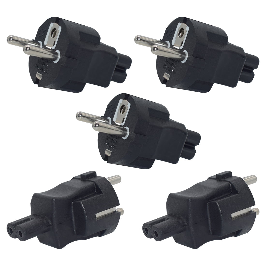 Strhowill 5 PCS EU to C7 Power Adapter, Converts Germany Schuko Plug to ...