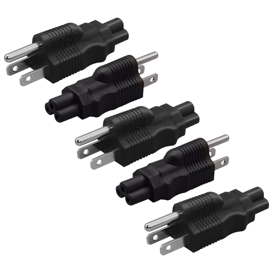 Strhowill 5 PCS NEMA 5-15P to IEC C5 Power Plug Adapter | Converts US 3 ...