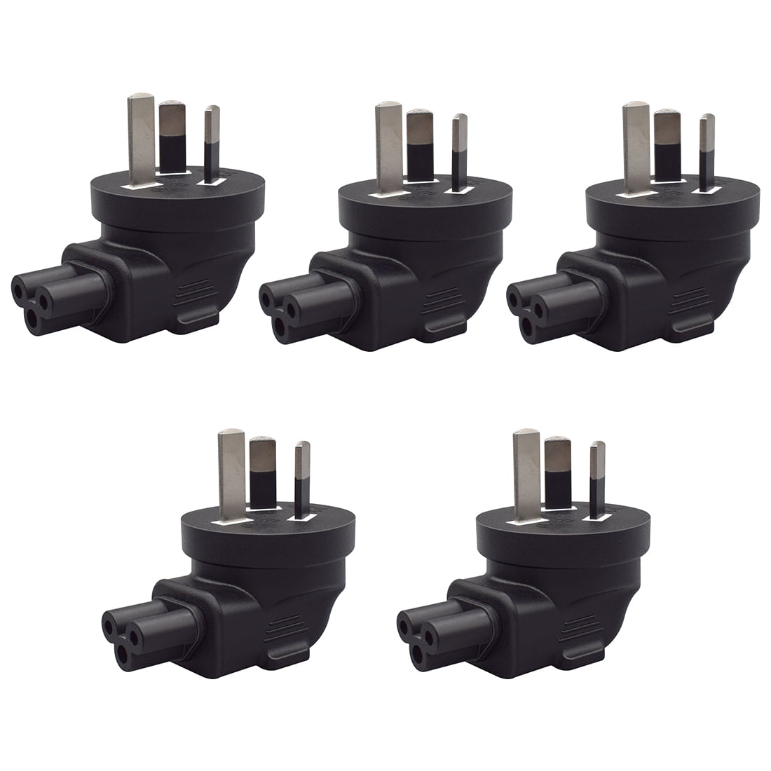 Strhowill 5 Pcs AU to C5 Cloverleaf Right Angle Power Adapter, Converts ...
