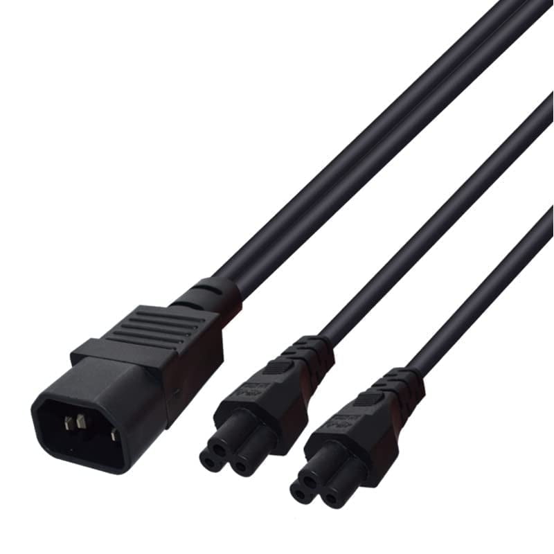 Strhowill IEC320 C14 to 2 X C5 Y Splitter Power Adapter Cable, 1 in 2 ...