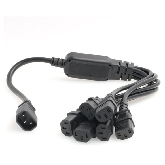 Strhowill IEC320 C14 TO 6xC13 6 way Y Splitter Power Adapter Cable 10A ...