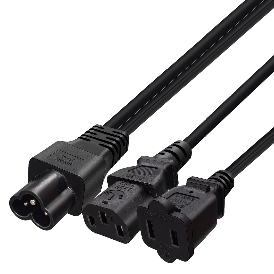 Strhowill IEC320 C6 TO C13+1-15R Extension Power Cable Y Splitter ...