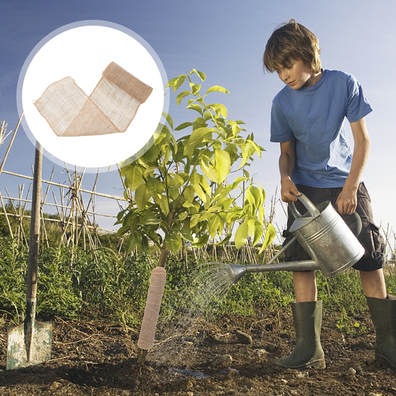 Stri 1 Roll of Burlap Tree Wrap Linen Plant Cover Cold-proof Tree Trunk ...