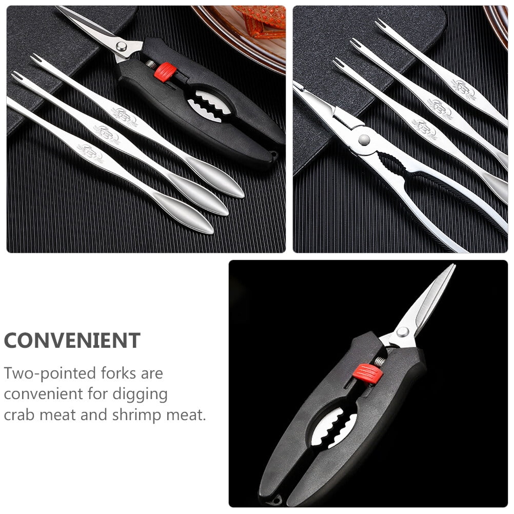 Stri 1 Set 4pcs Crab Lobster Crackers Seafood Shell Scissors Picks ...