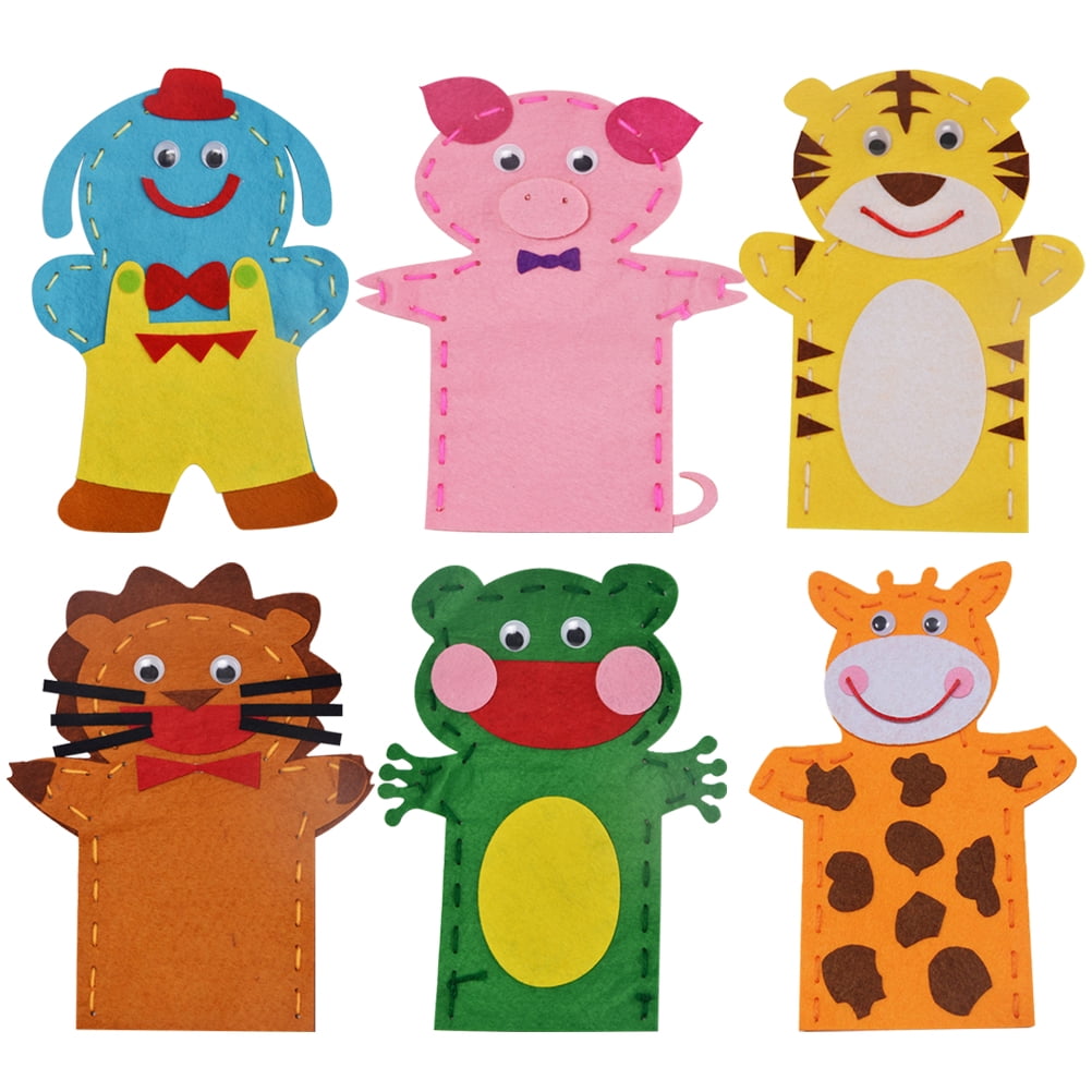 Stri 1 Set 6Pcs Creative DIY Puppet Hand Puppet Kindergarten Early ...