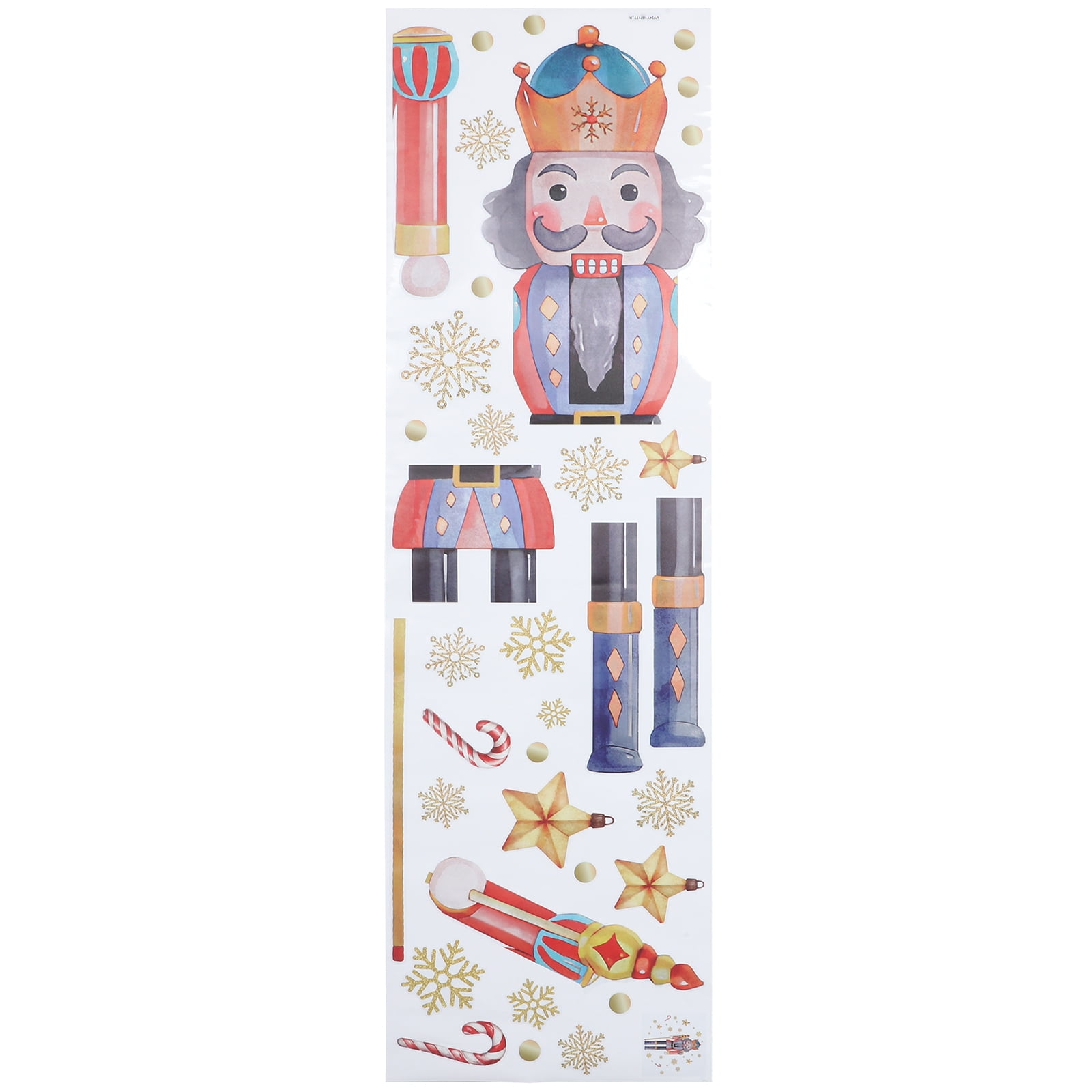 Stri 1 Set Christmas Nutcracker Wall Stickers Holiday Window Decals ...