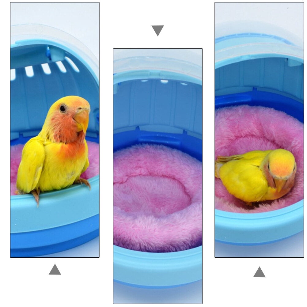 Stri 1 Set of Parrot Cage Portable Pet Carrier Nest with Pad Pet Supply ...