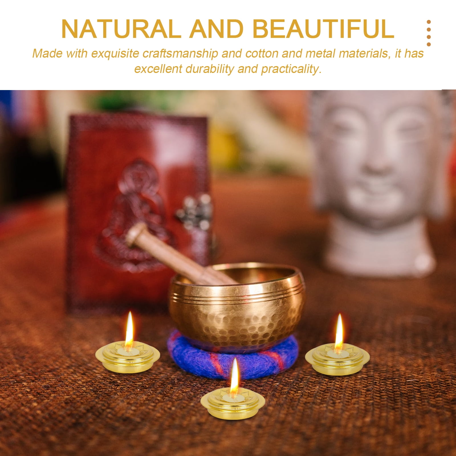 OUNONA 1 Set Buddha Butter Lamp Wicks Assorted Color for Buddha Lamp ...