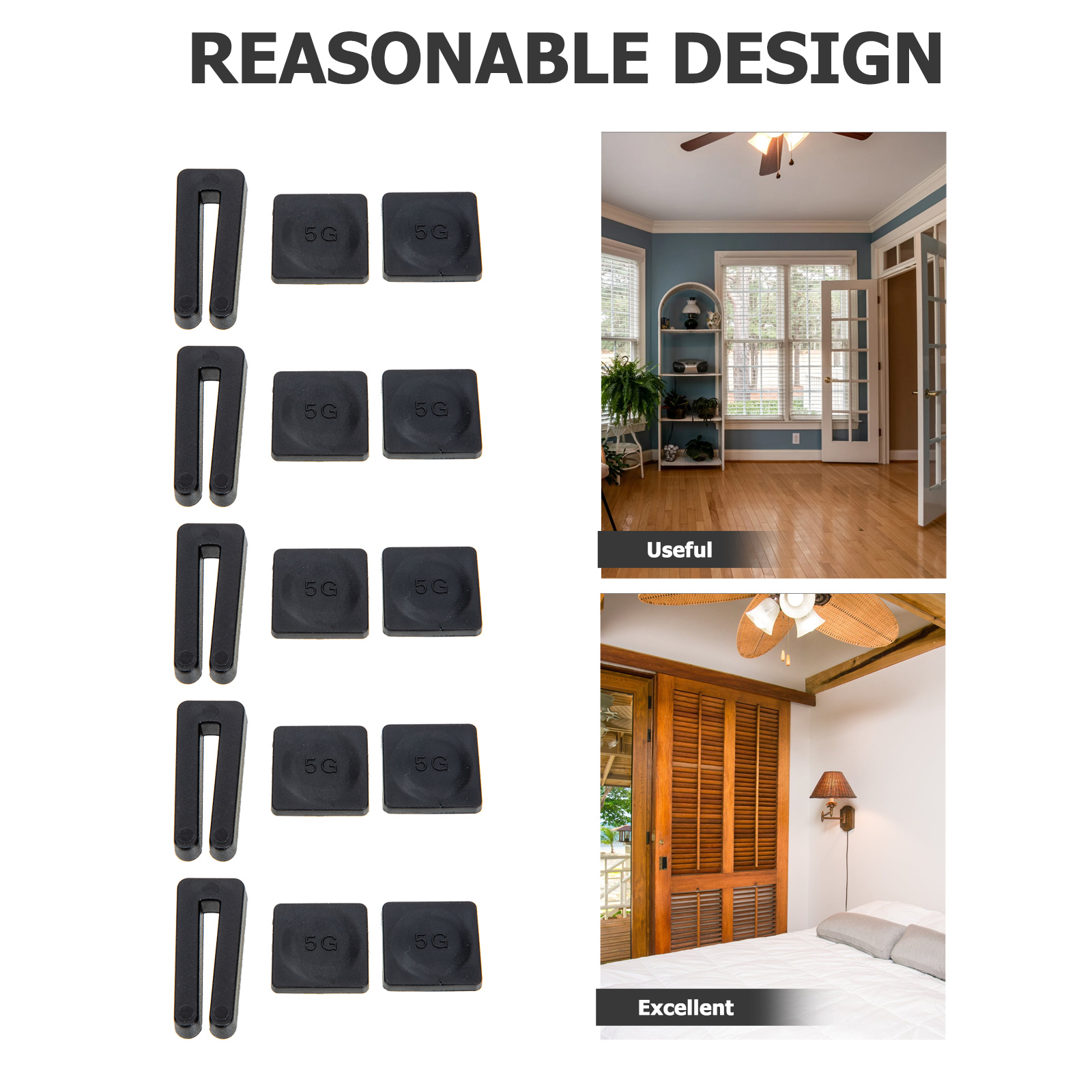 Stri 10 Sets Fan Balance Clip Ceiling Fan Balancing Self-adhesive ...