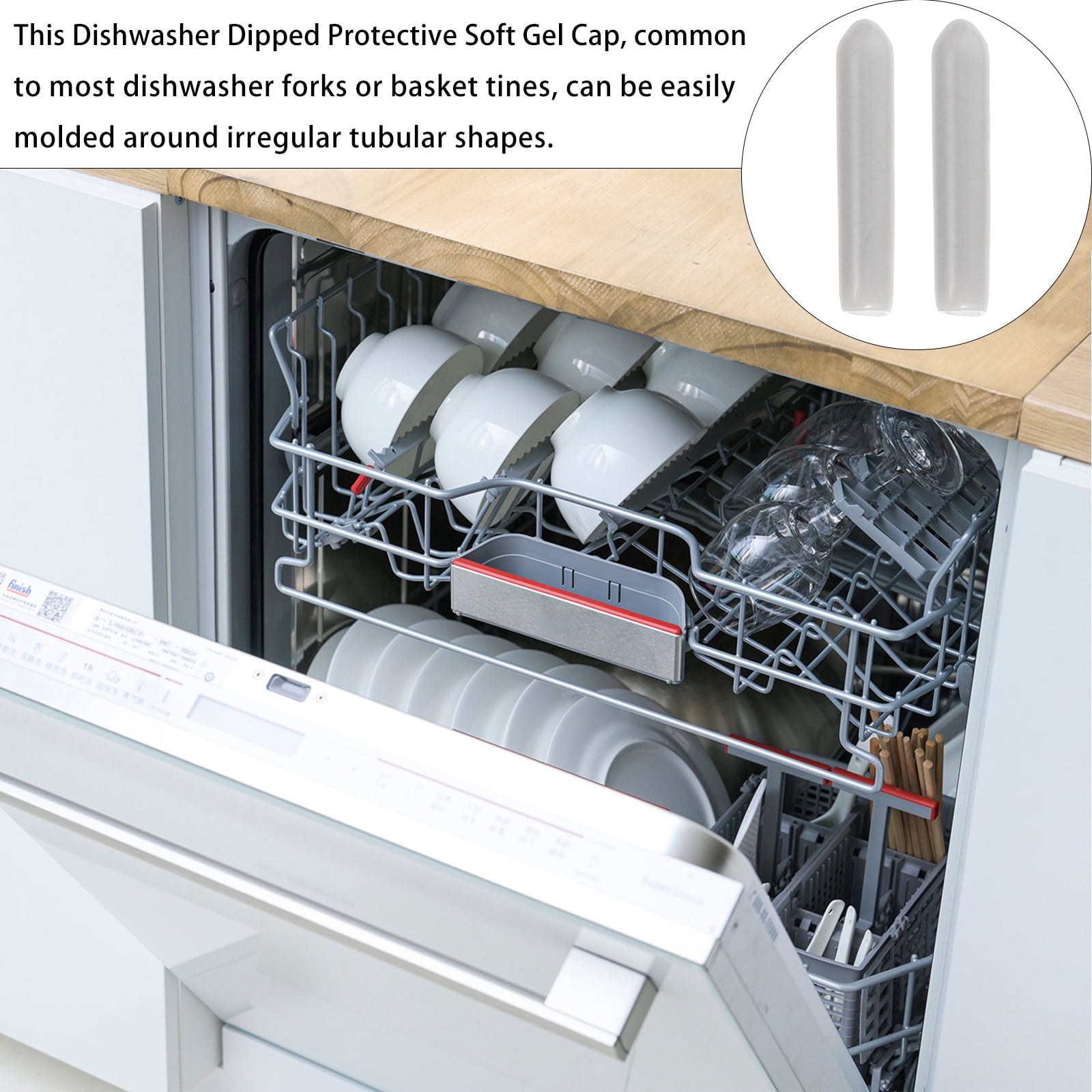 Stri 100pcs Dishwasher Prong Rack Caps Dishwasher Rack Tip Caps ...