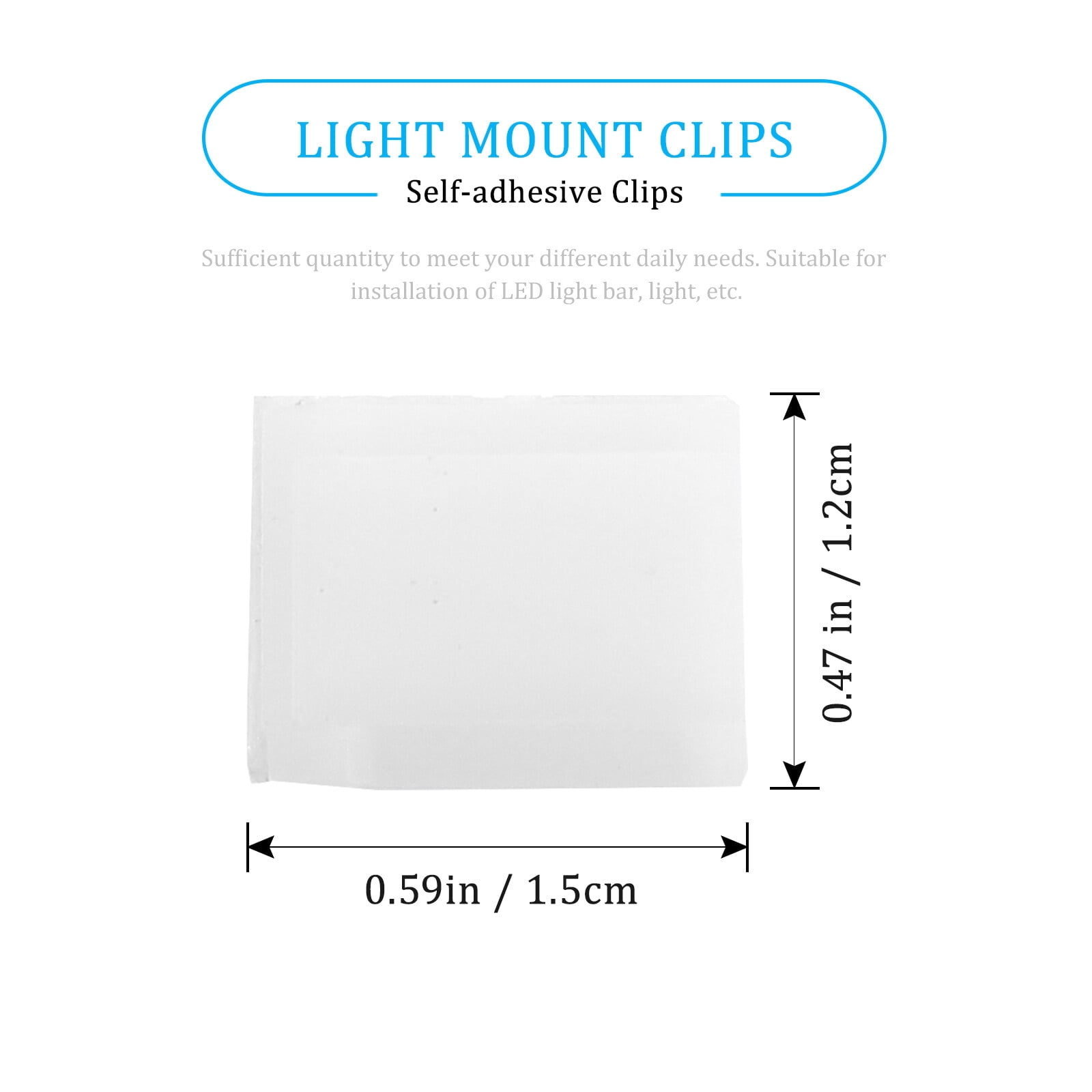 Stri 100pcs LED Light Bar Fixing Clips Easily Installation Fastener ...
