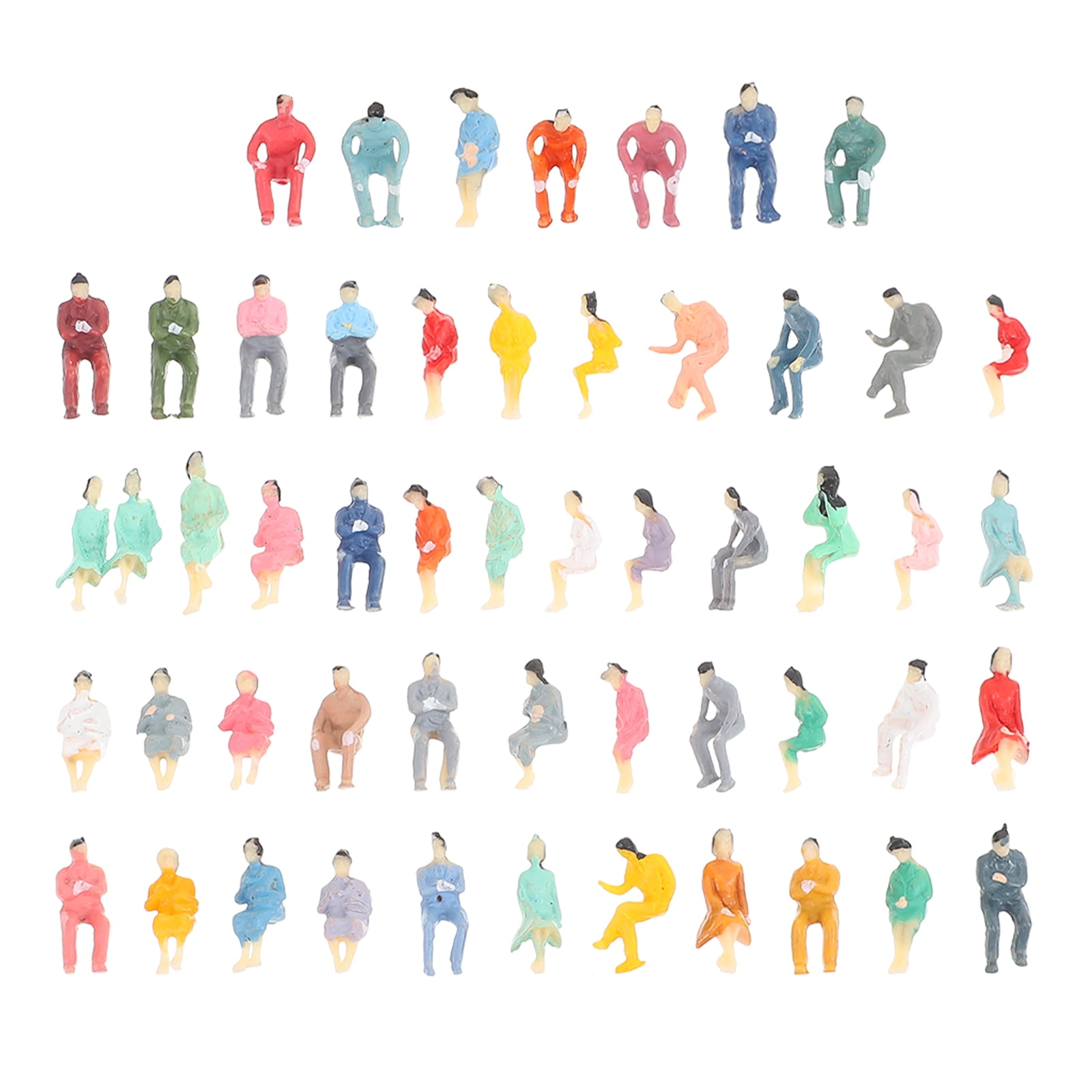 Stri 100pcs Mini Human Models Plastic People Figurines Micro ...