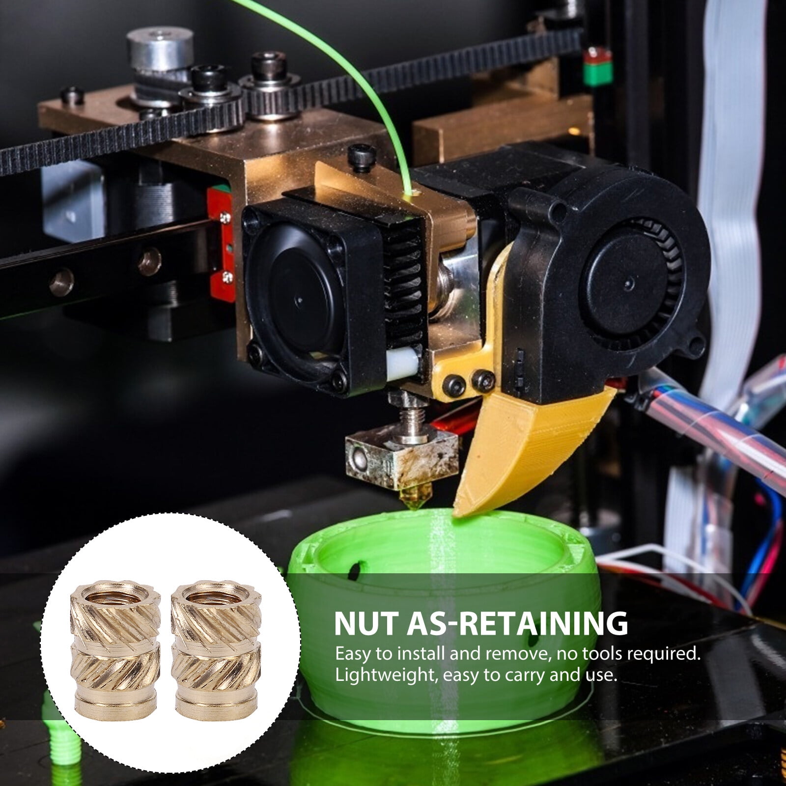 Stri 100pcs Professional Threaded Press Fitting Nuts 3D Printed ...