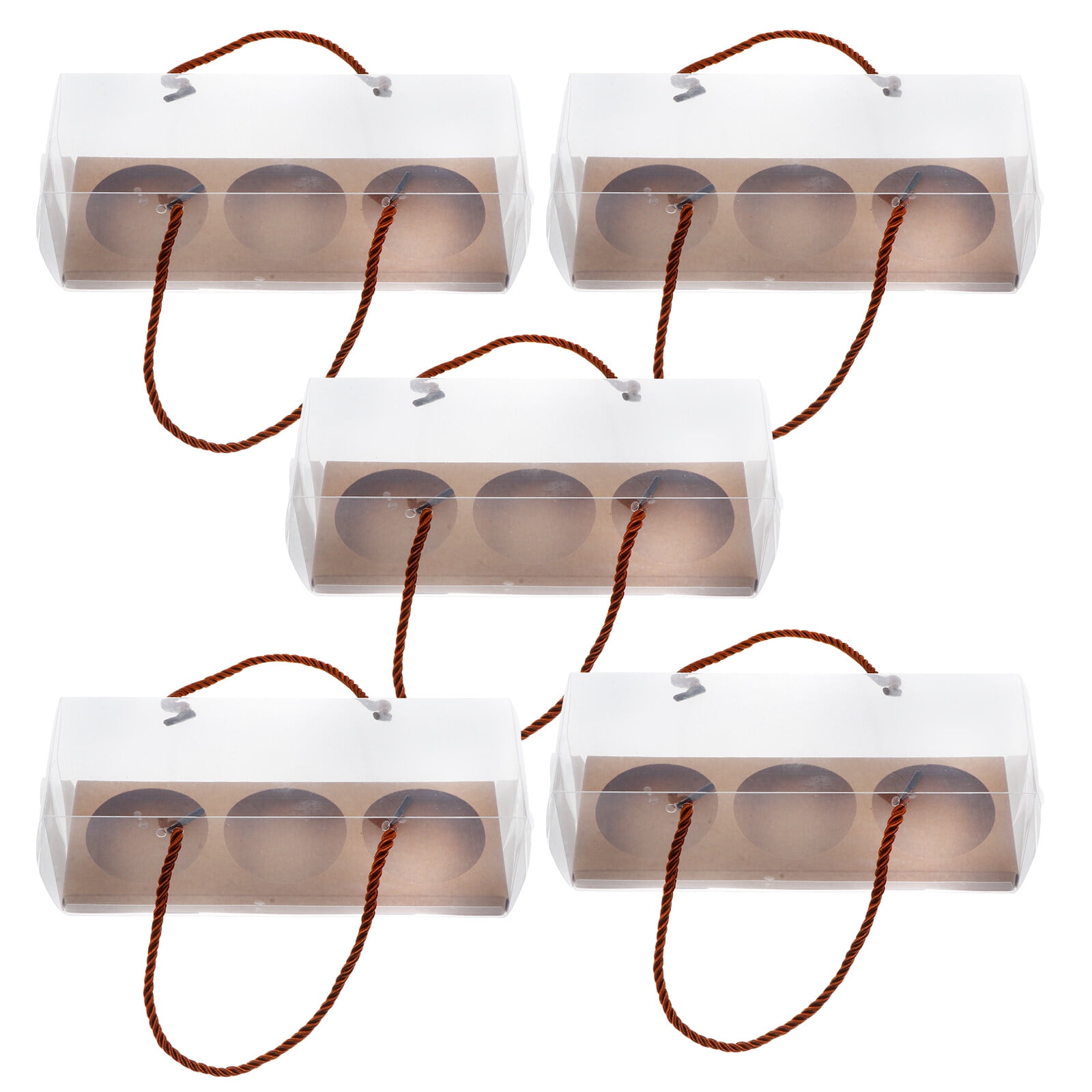 Stri 10Pcs Egg-yolk Puff Boxes Portable Cookies Biscuits Case Packaging ...