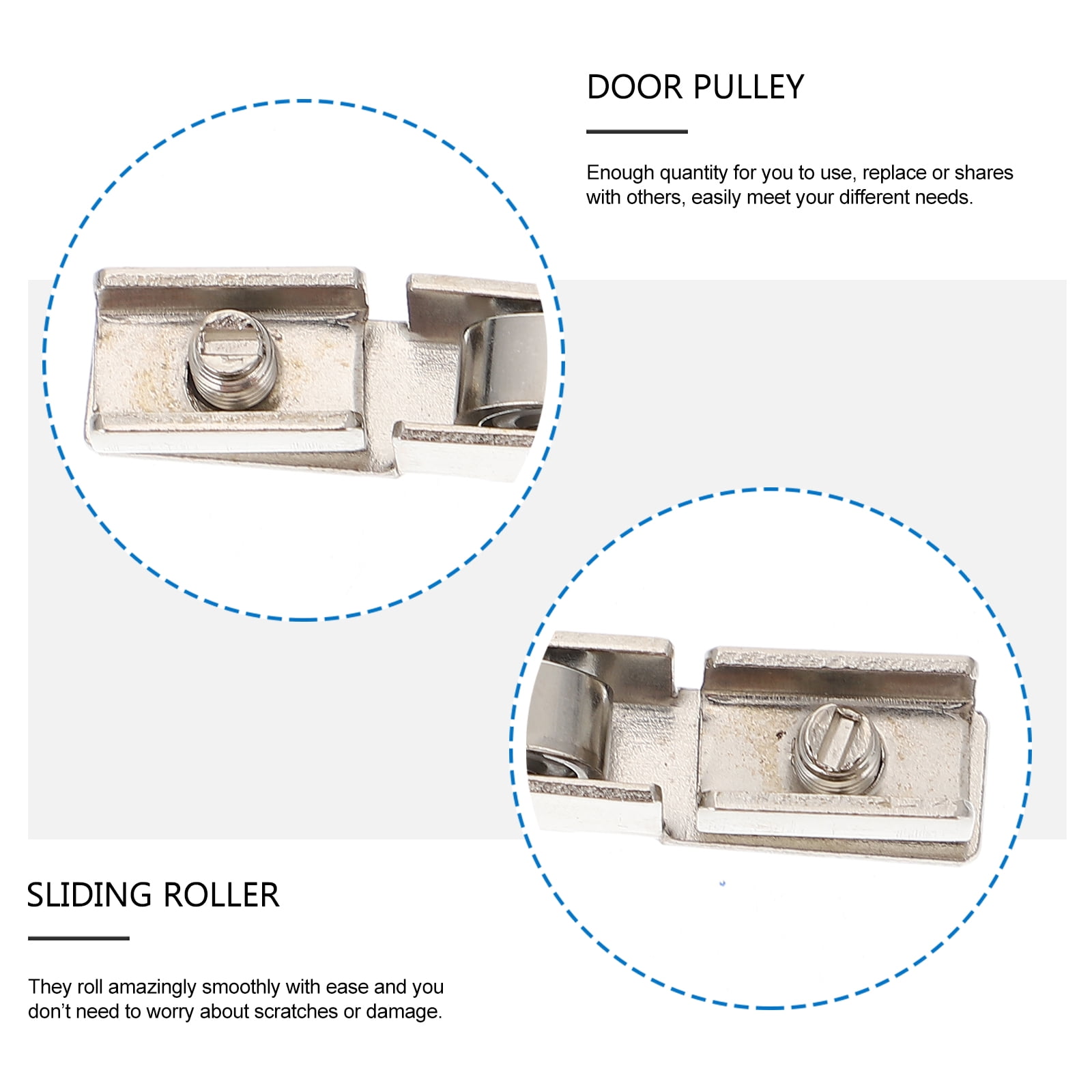 Stri 10Pcs Stainless Steel Sliding Roller Pulley Display Cabinet Glass ...