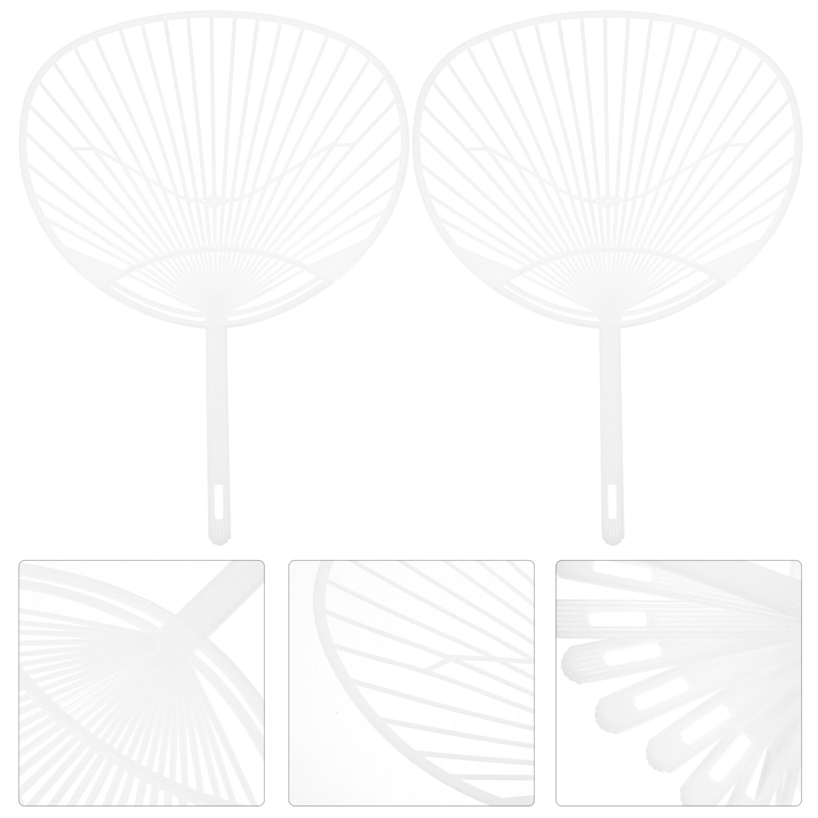 Stri 10pcs Japanese Fan Uchiwa DIY Kit Hand-held Fan Framework for DIY ...