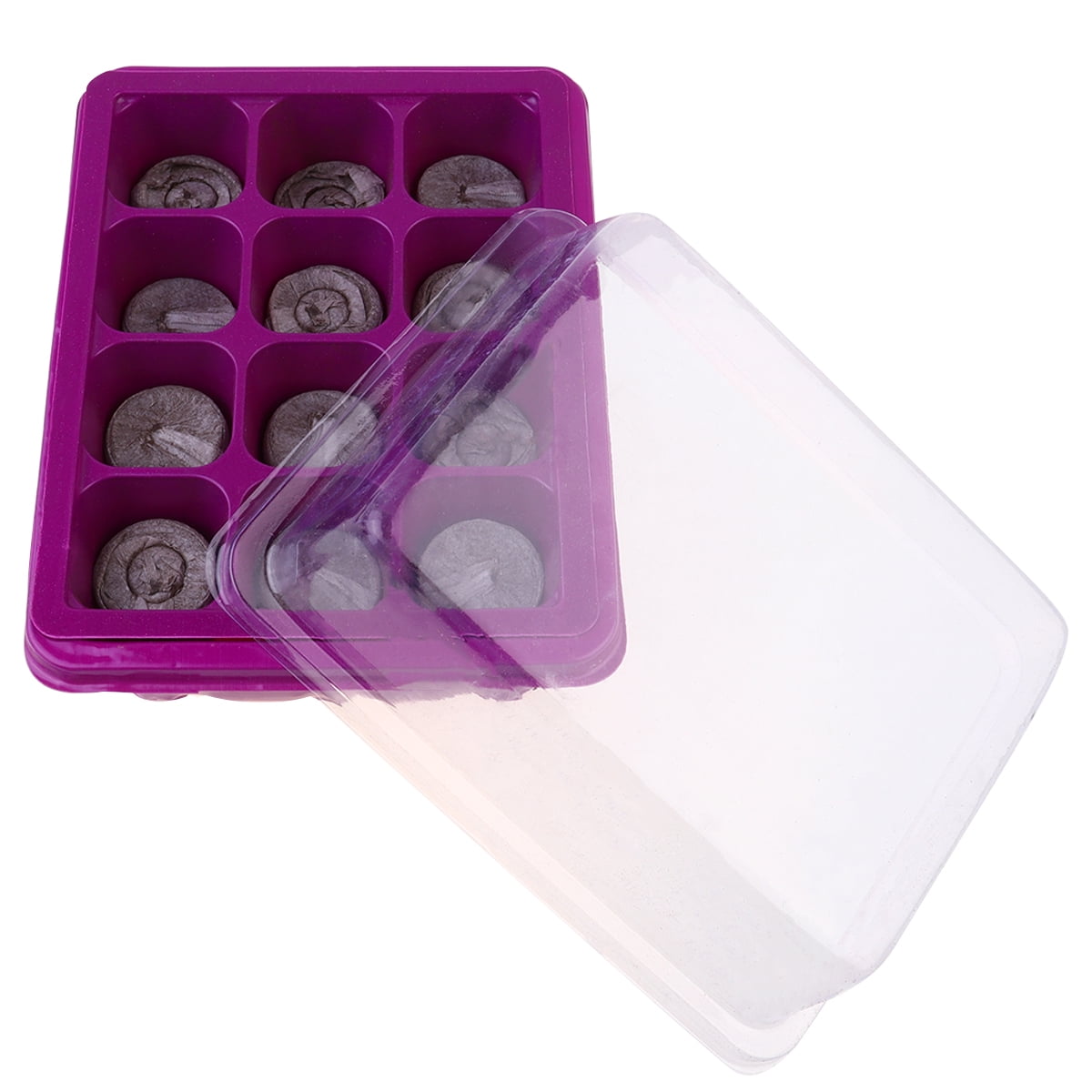 Stri 12 Pack 12 Holes Sprouter Trays, Plastic Wheatgrass Growing Rack ...